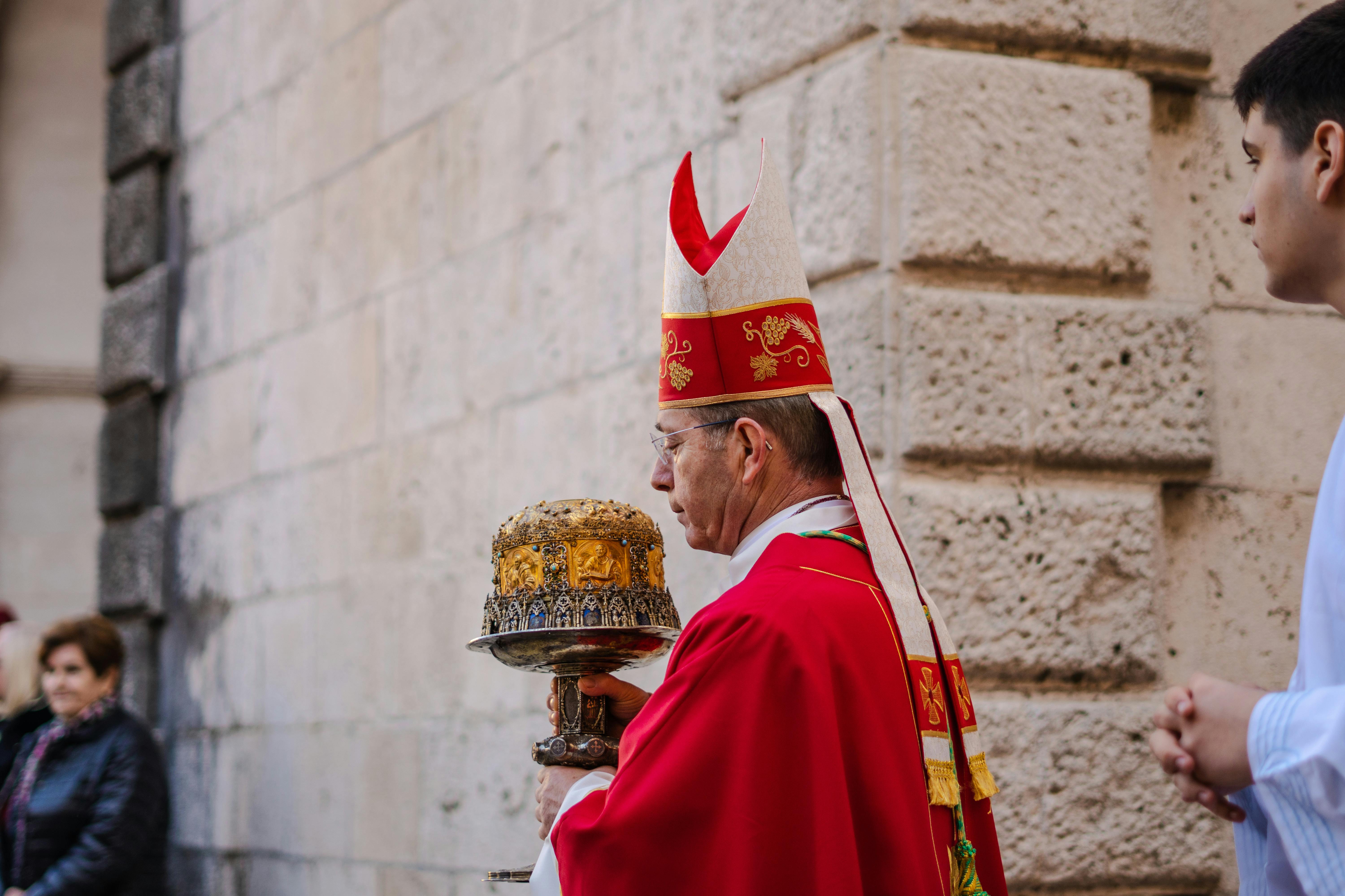 Bishop in Vestments and Mitre · Free Stock Photo