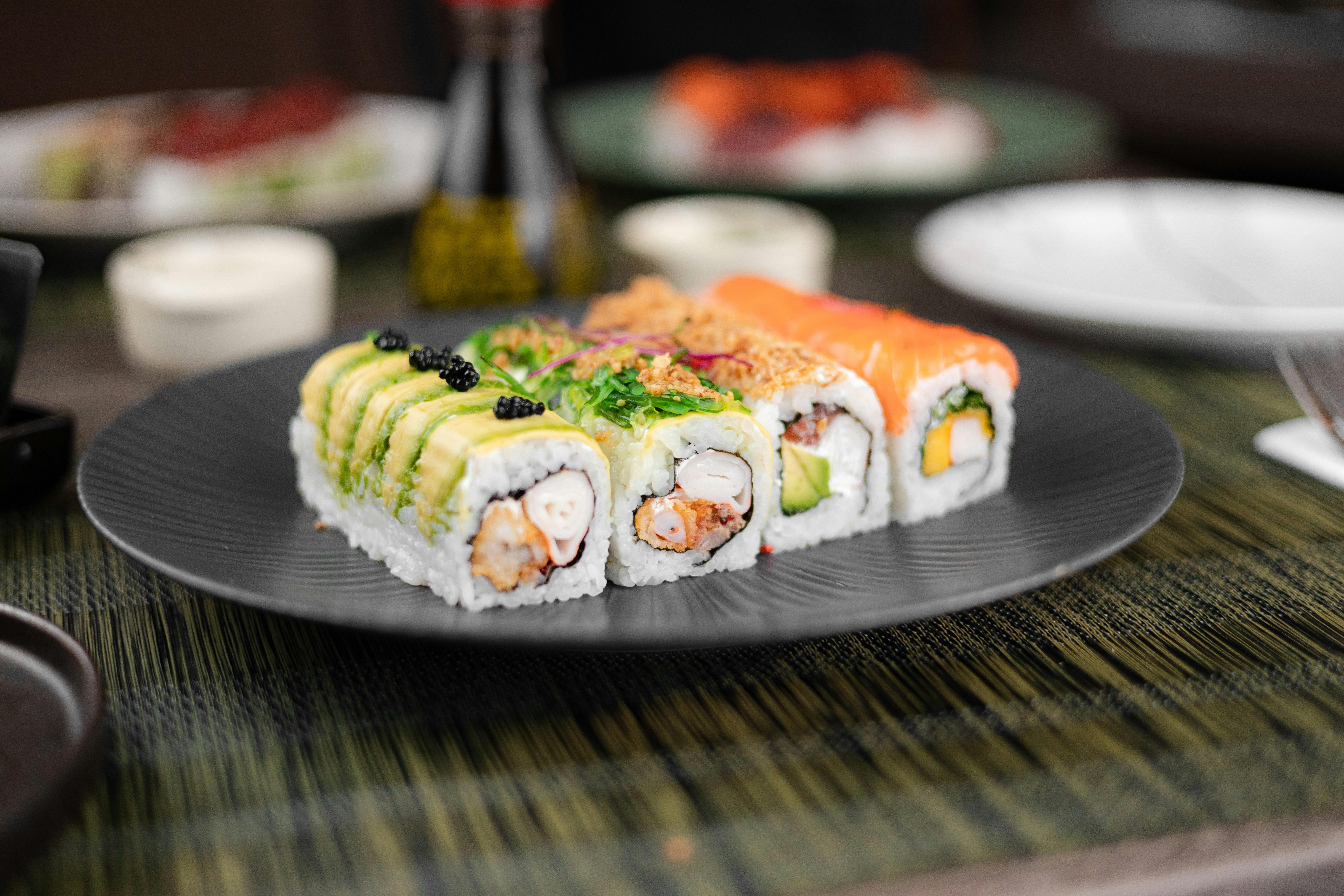 Sliced Sushi on Tray · Free Stock Photo