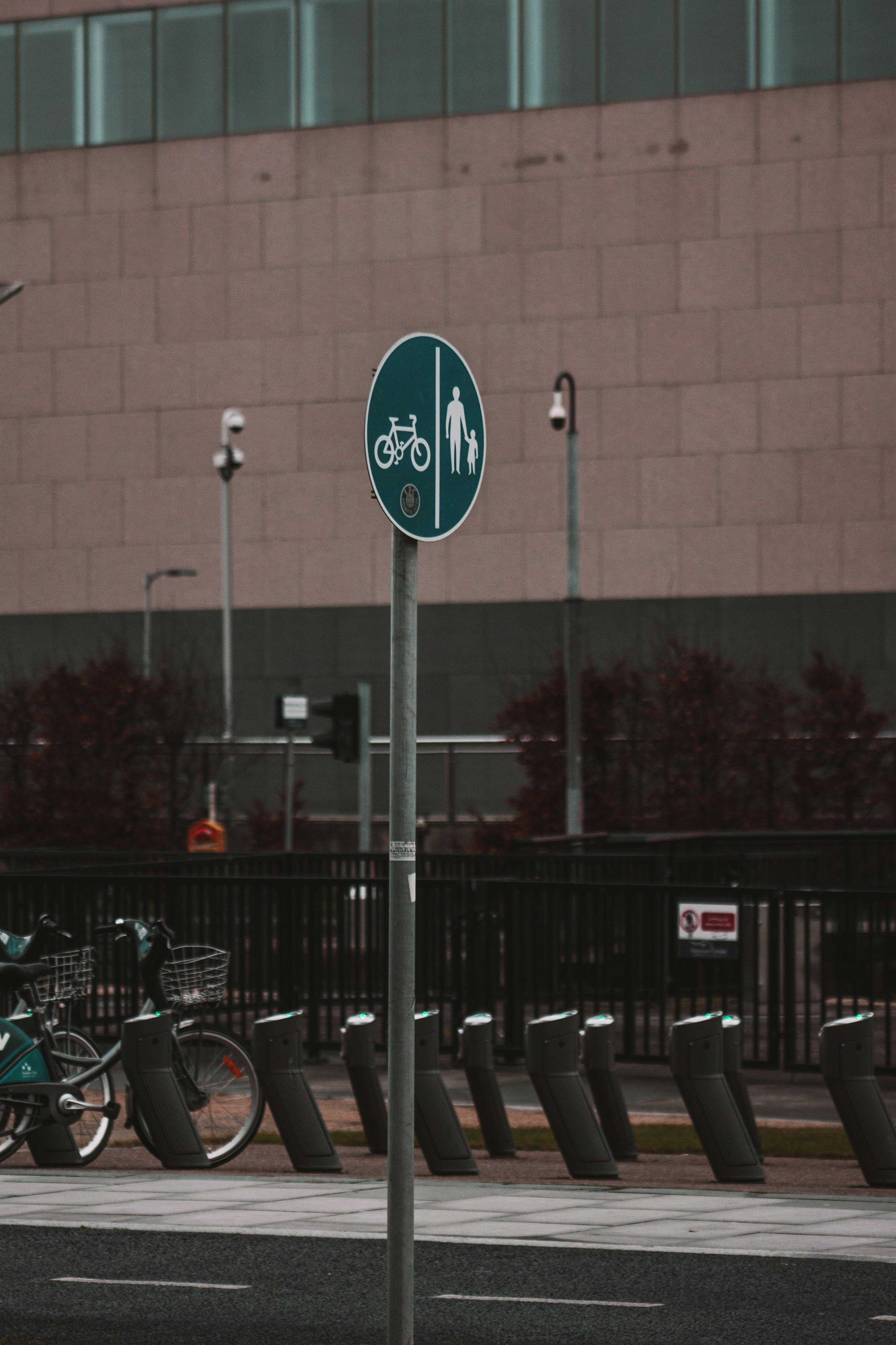 White Bicycle Road Sign · Free Stock Photo