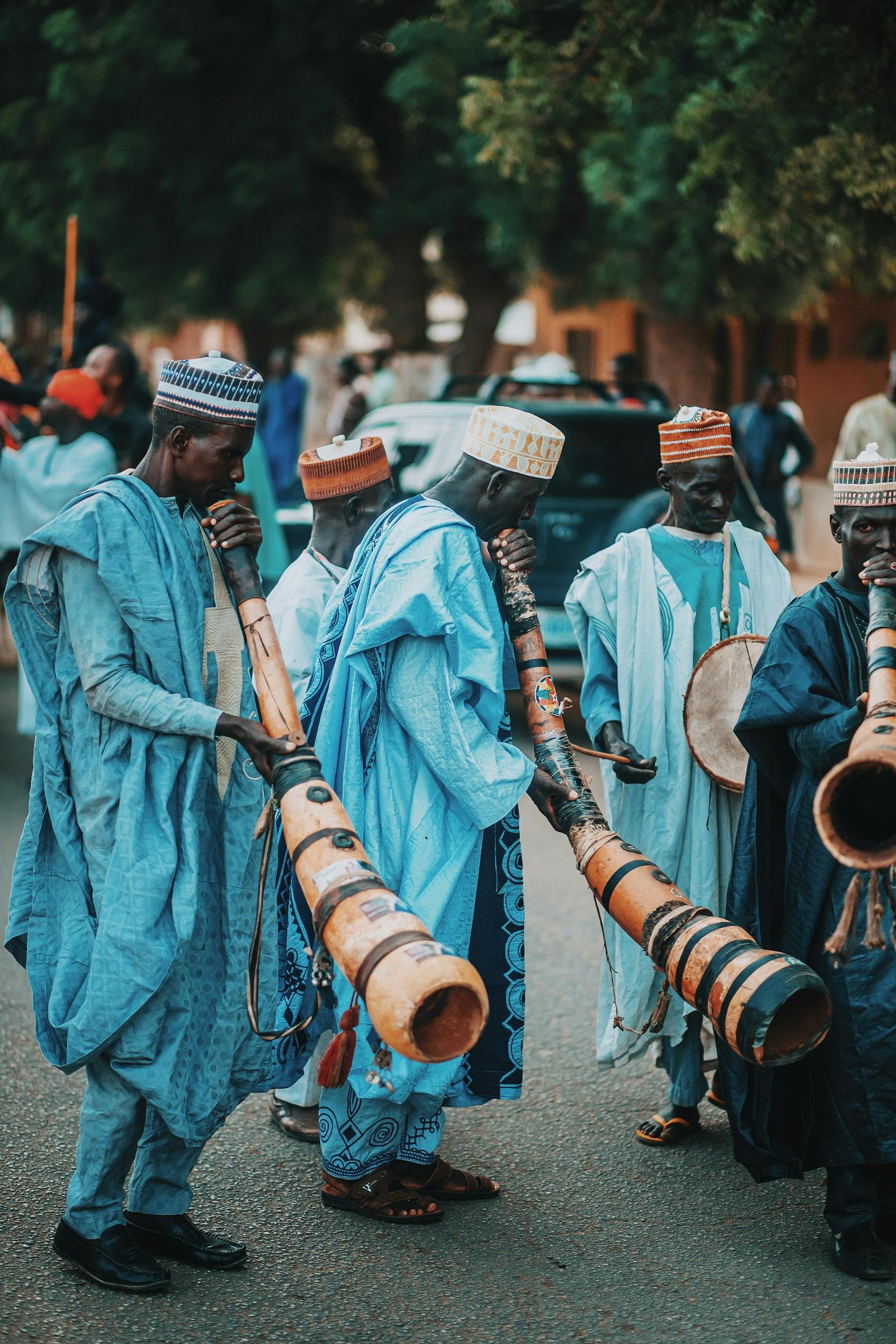 Men Playing Musical Instruments on Street · Free Stock Photo