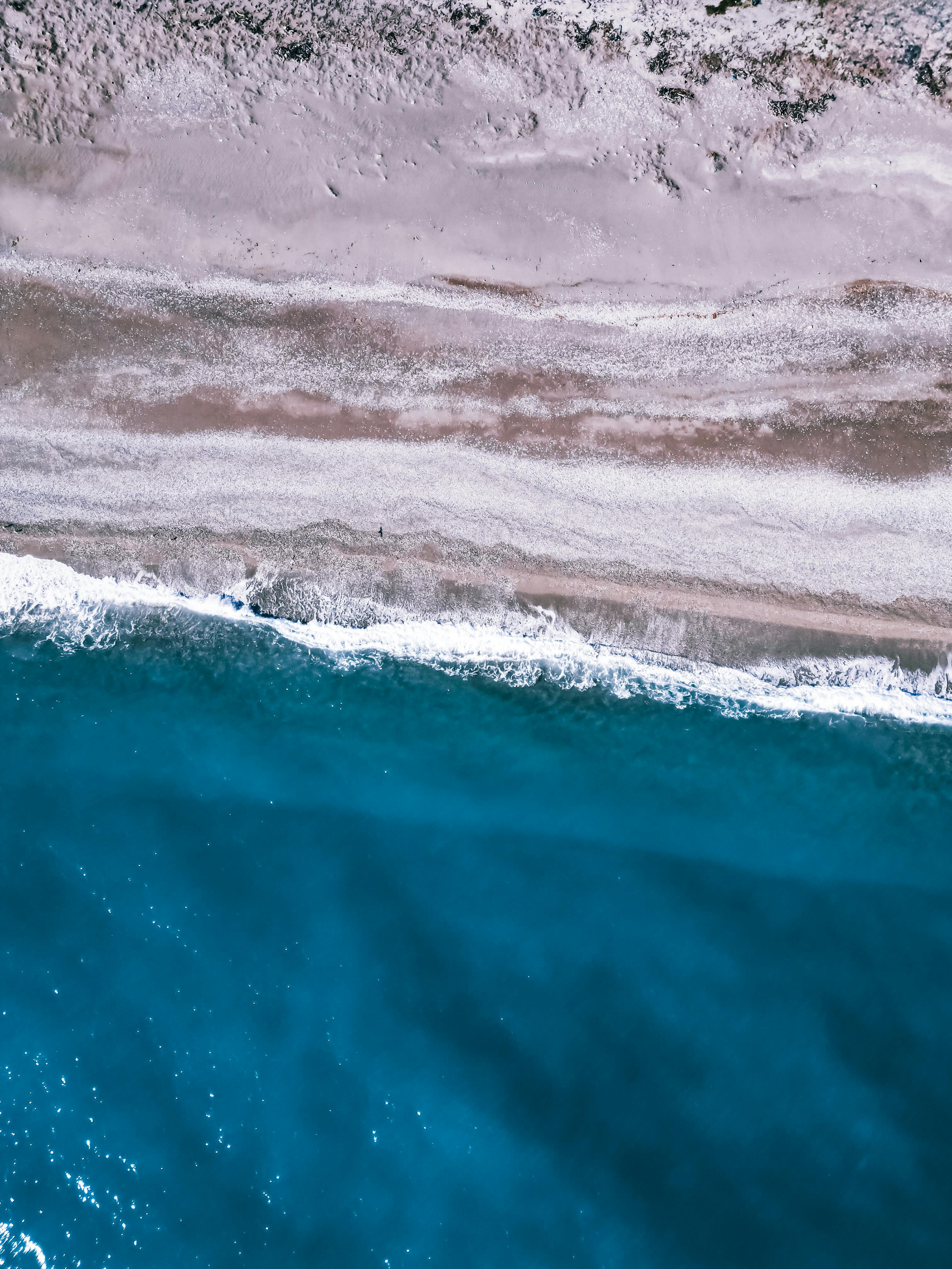 Birds Eye View of Sea Coast · Free Stock Photo