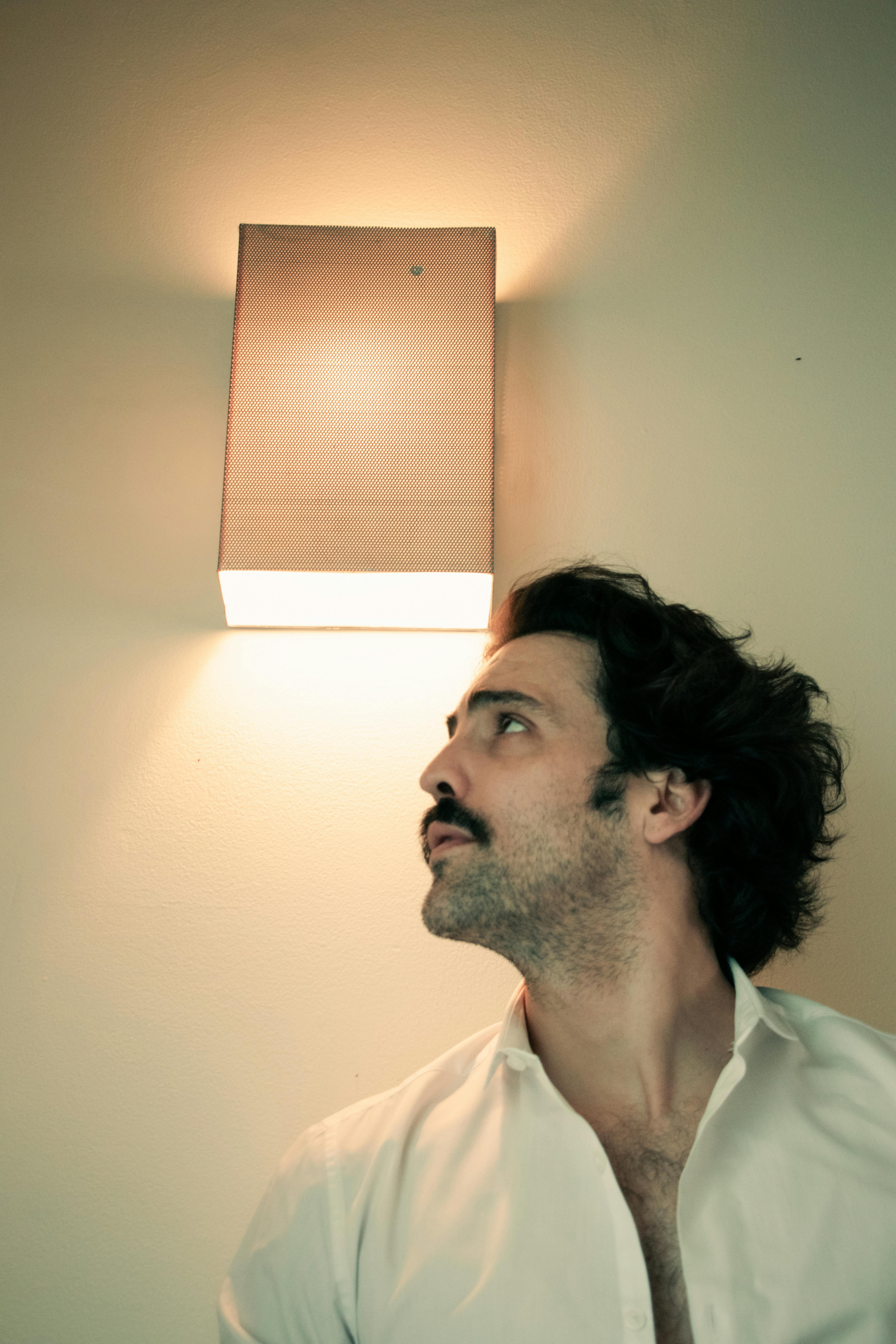 Portrait of a Man under Light · Free Stock Photo