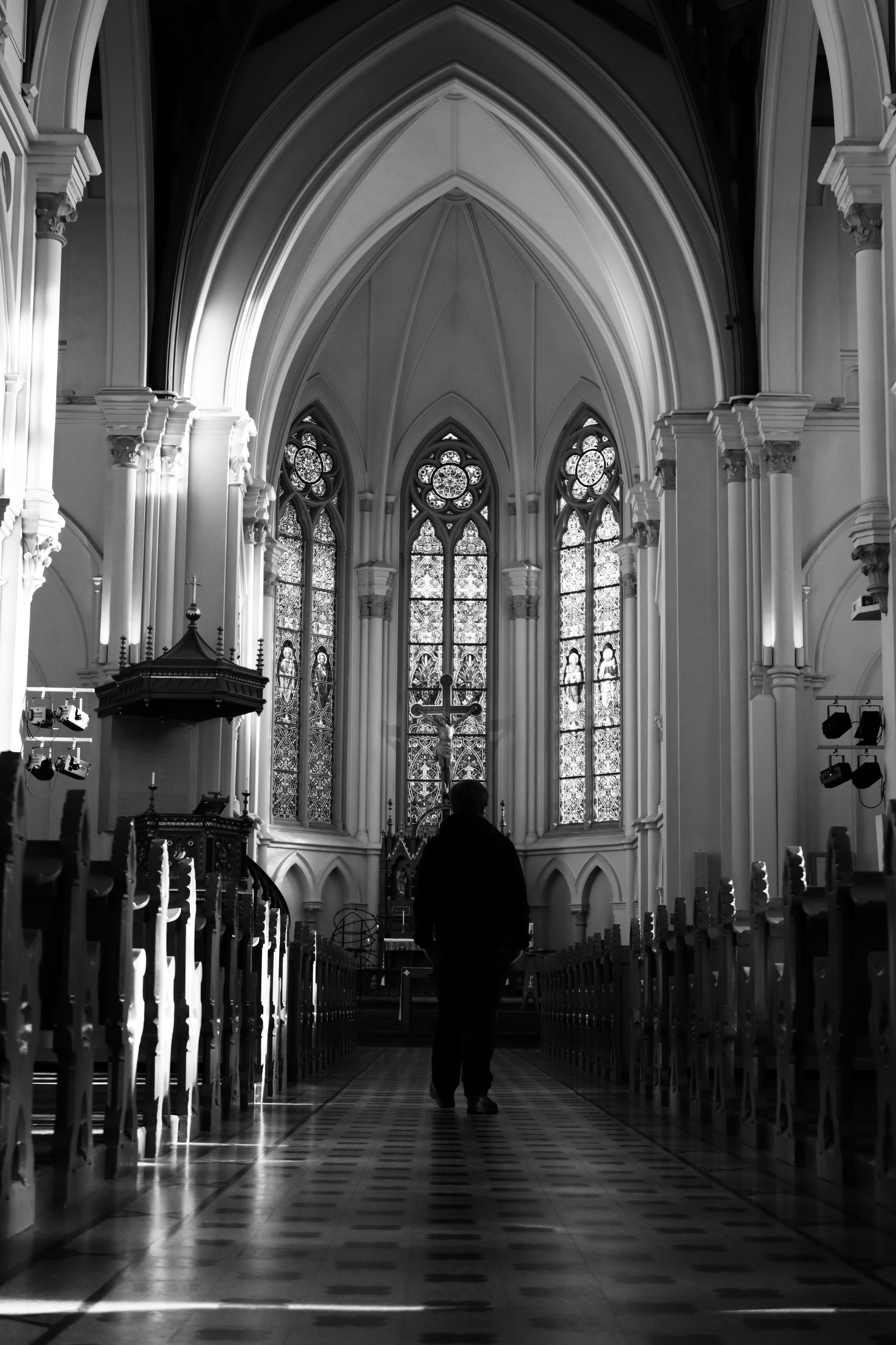 Dark Interior of Church in Copenhagen · Free Stock Photo