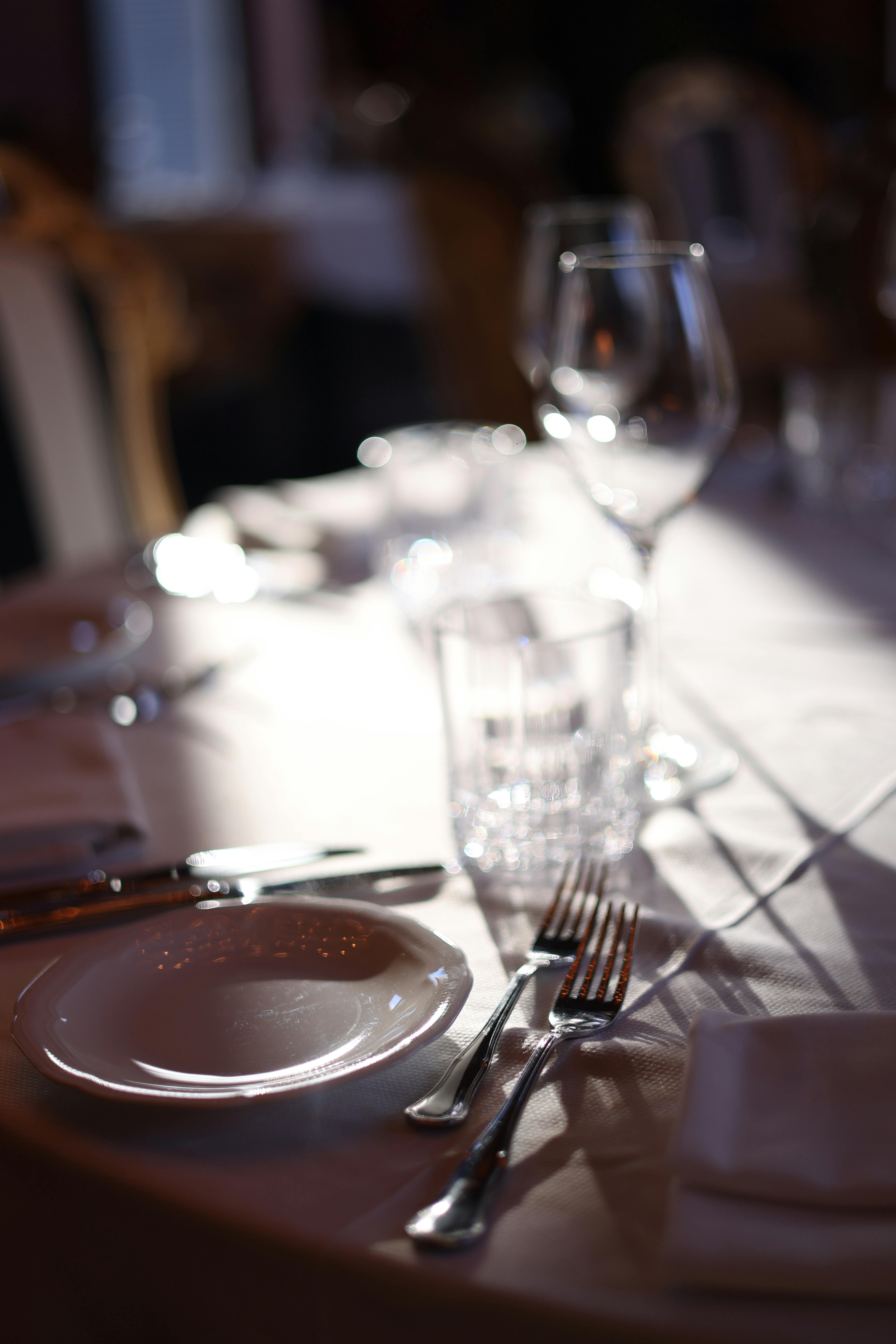 Forks on Table in Restaurant · Free Stock Photo