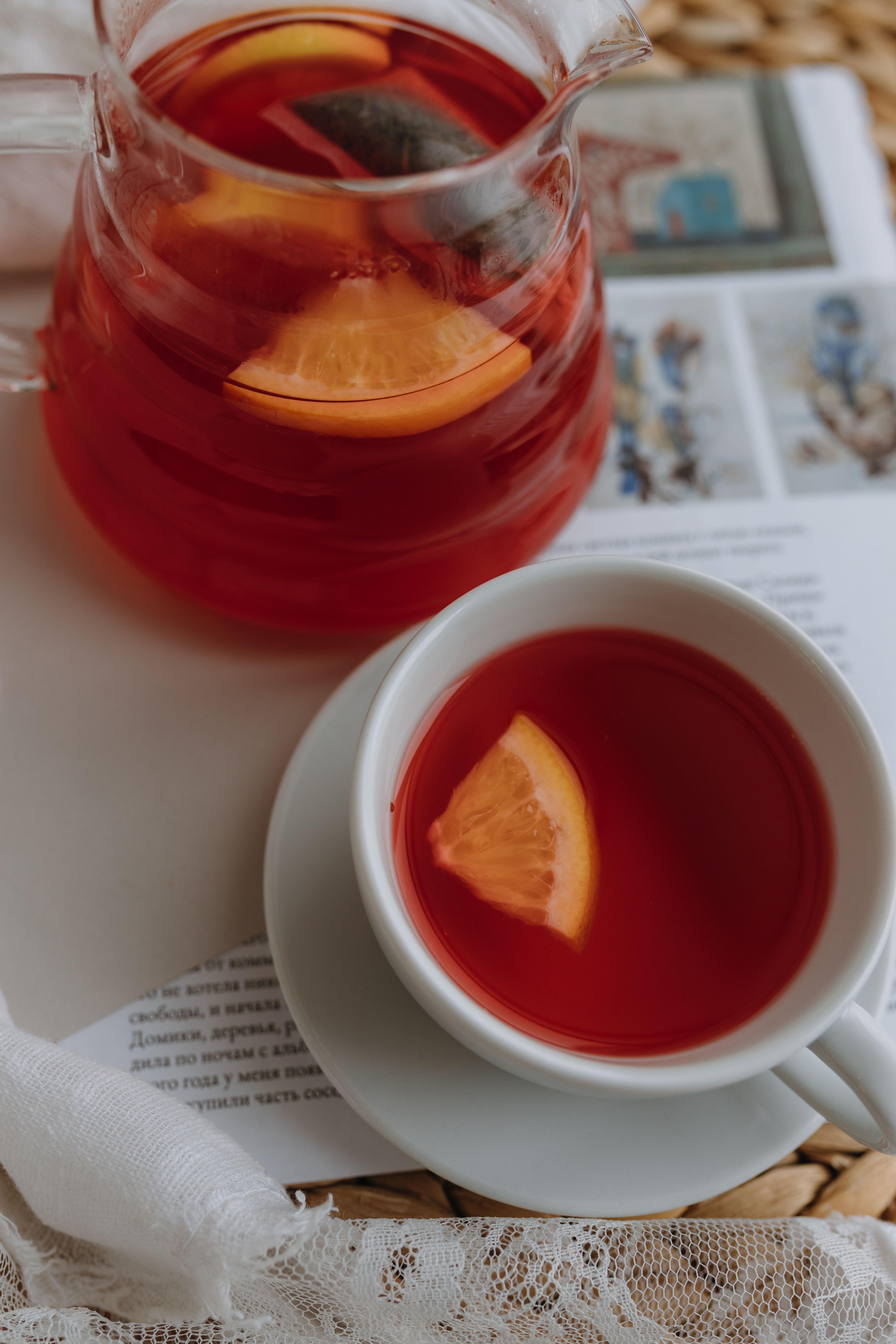 Red Tea with Fruit · Free Stock Photo