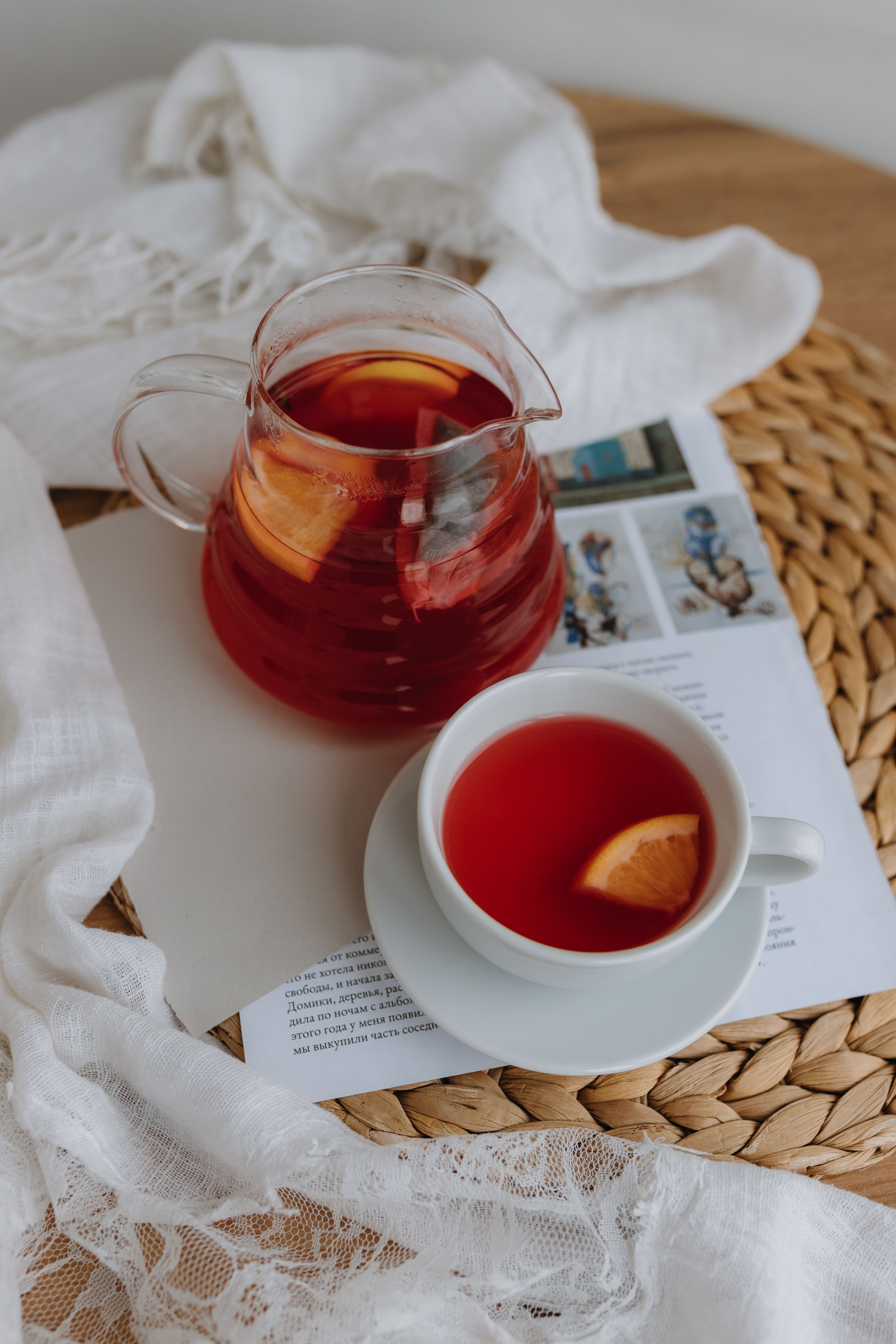 Red Tea Cup and Pitcher · Free Stock Photo