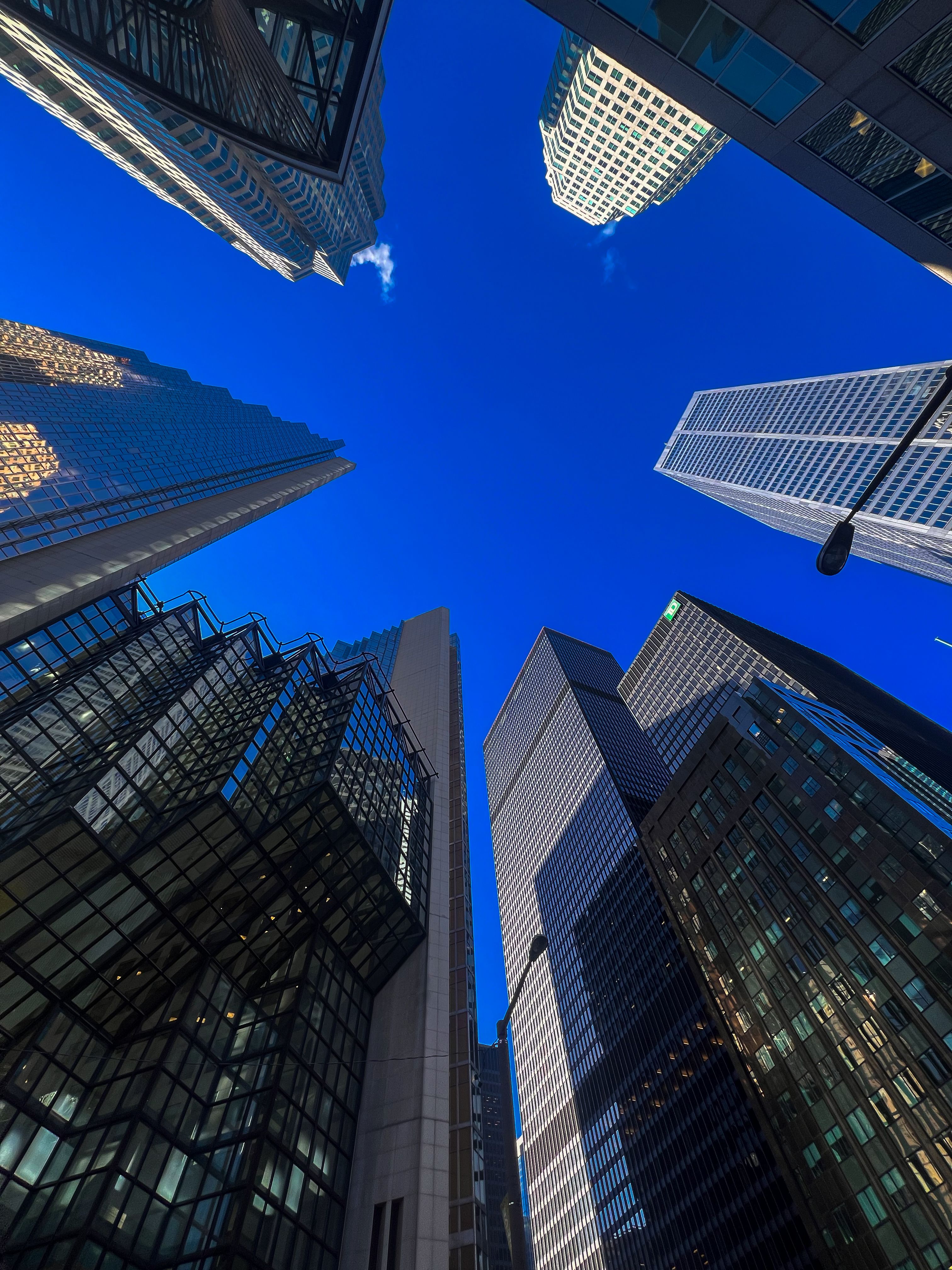 A view of tall buildings in a city · Free Stock Photo