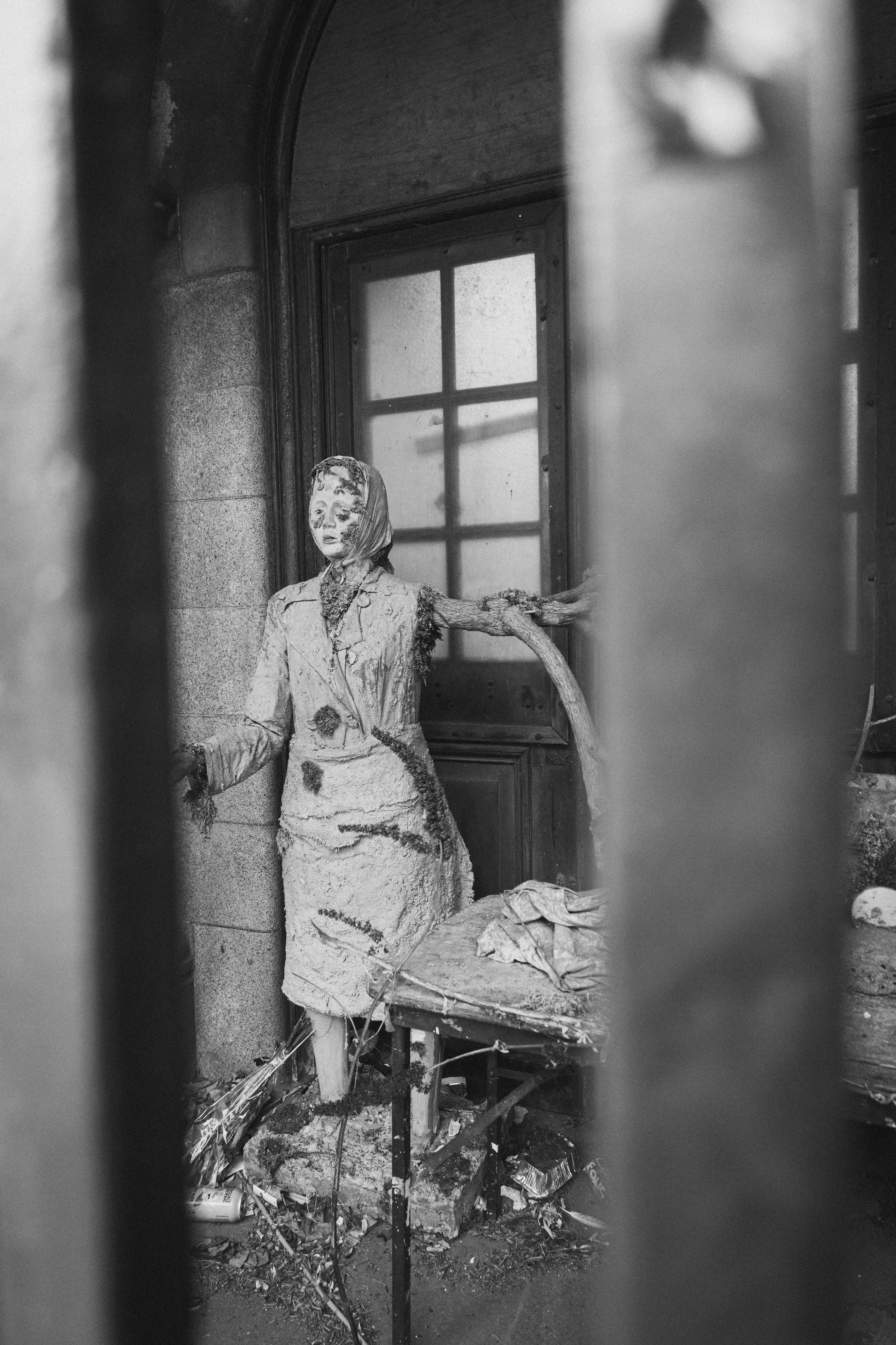Creepy Woman Figure in Abandoned Building · Free Stock Photo