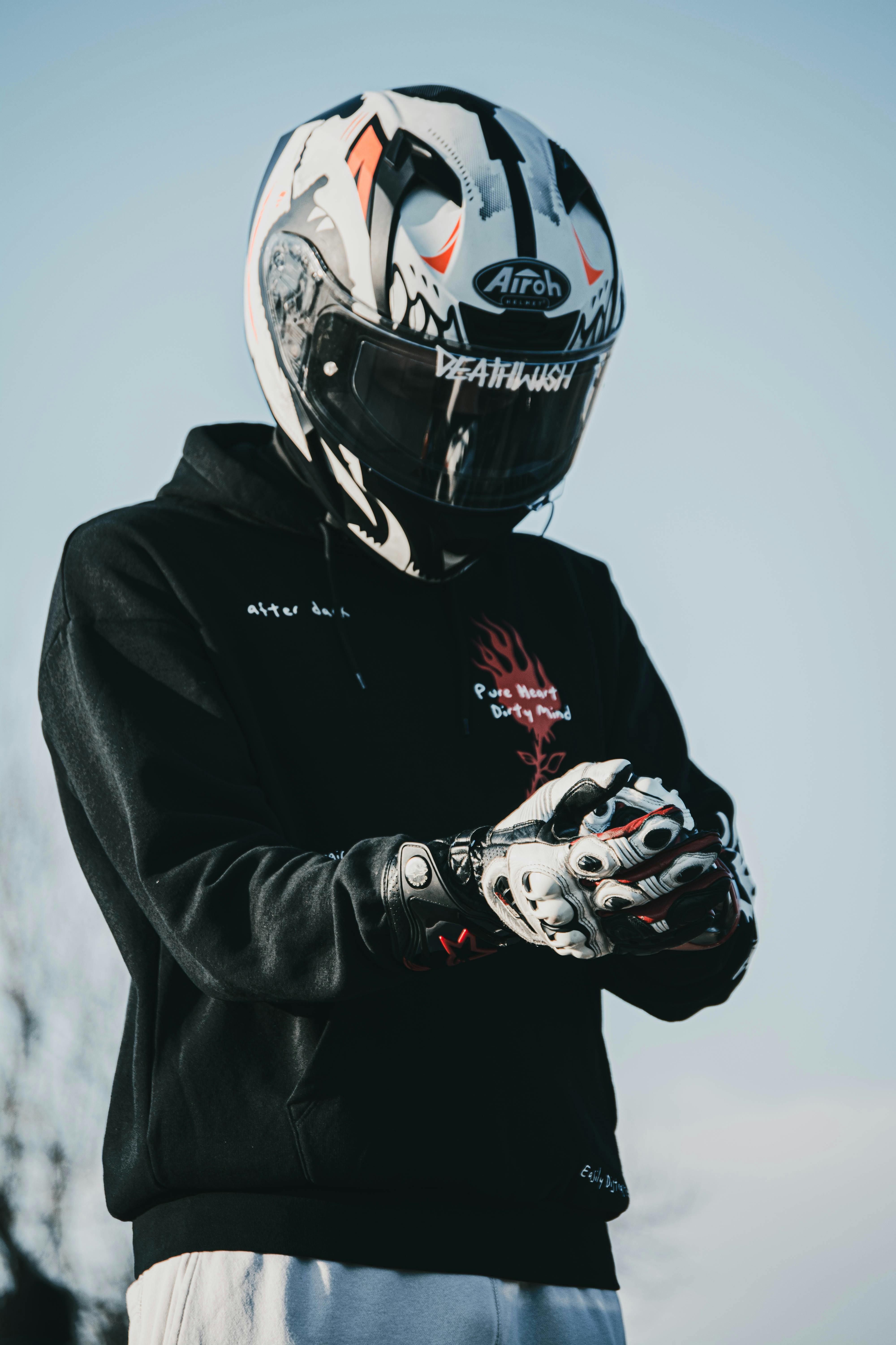 Portrait of Man Wearing a Helmet · Free Stock Photo