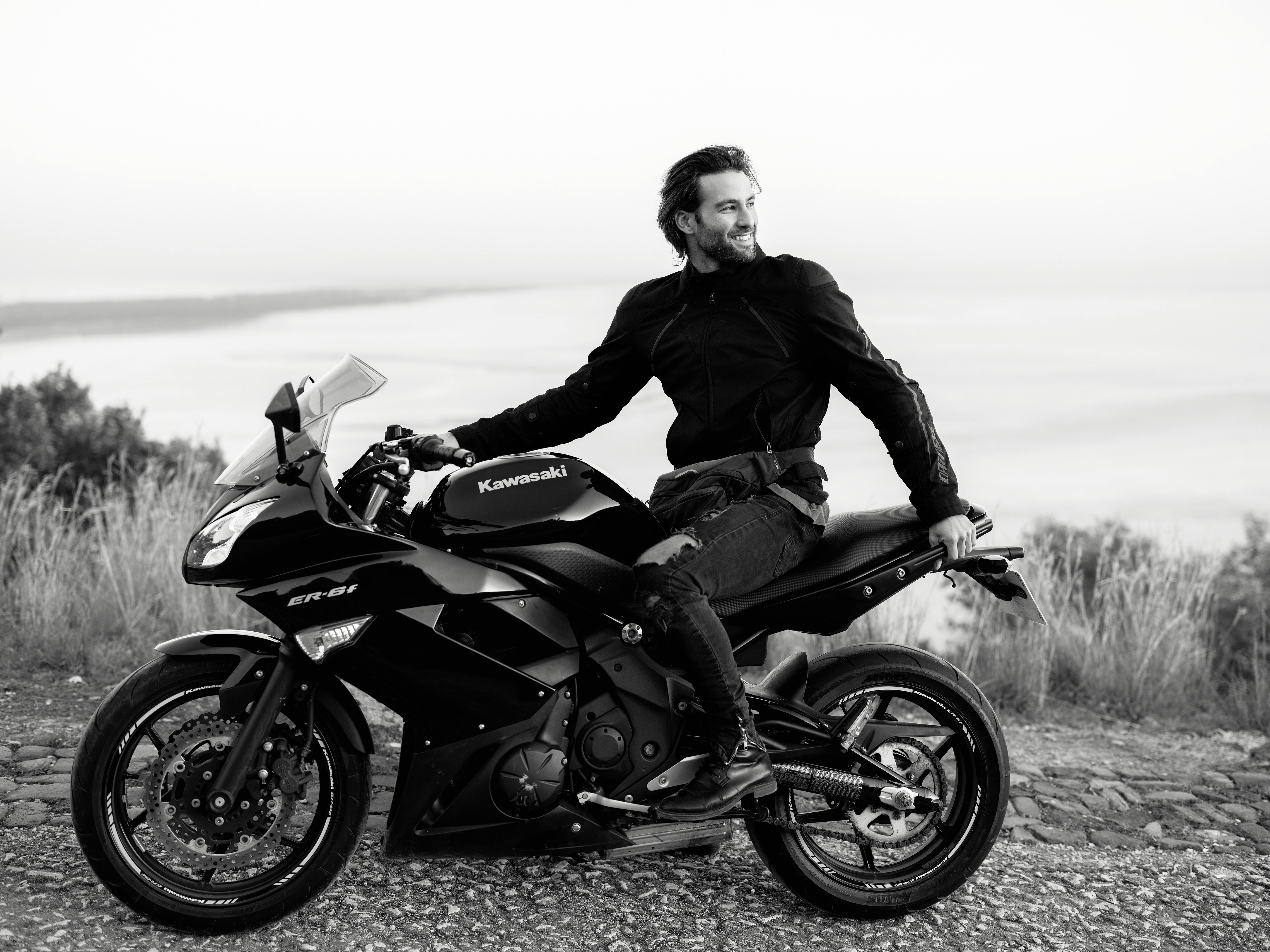 A Man with a Motorcycle · Free Stock Photo