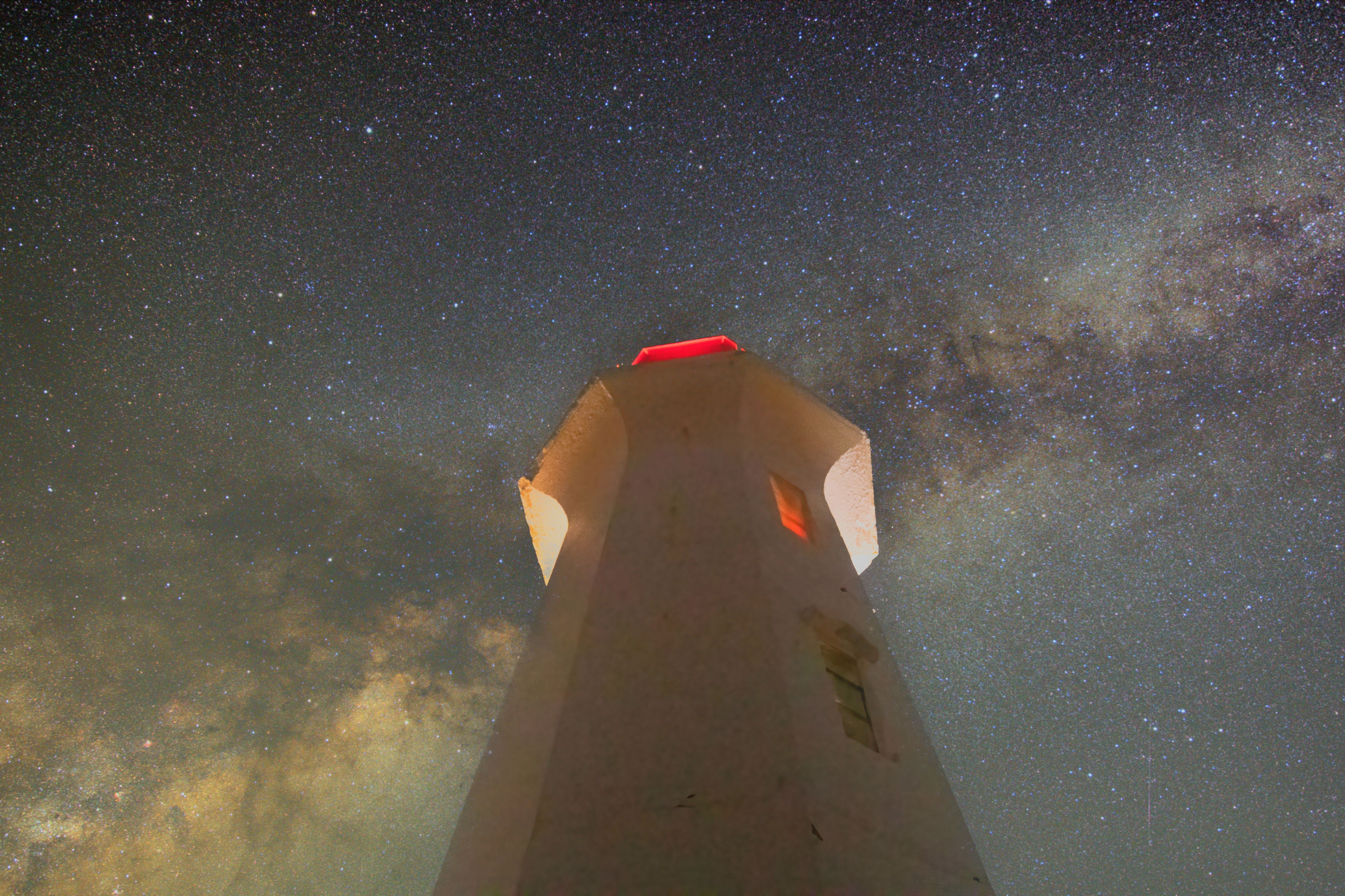 Stars on Night Sky over Lighthouse · Free Stock Photo