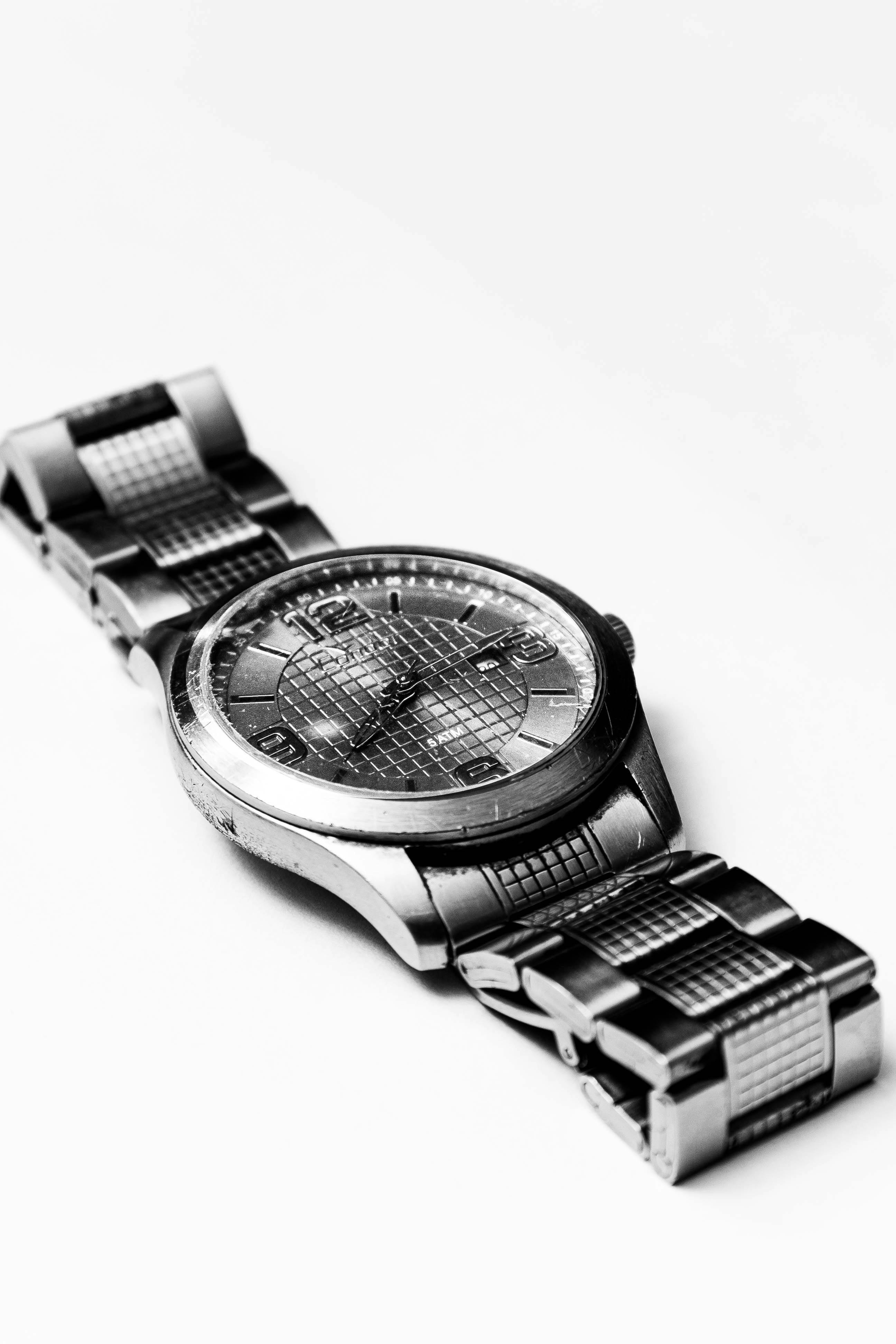 Wristwatch in Black and White · Free Stock Photo