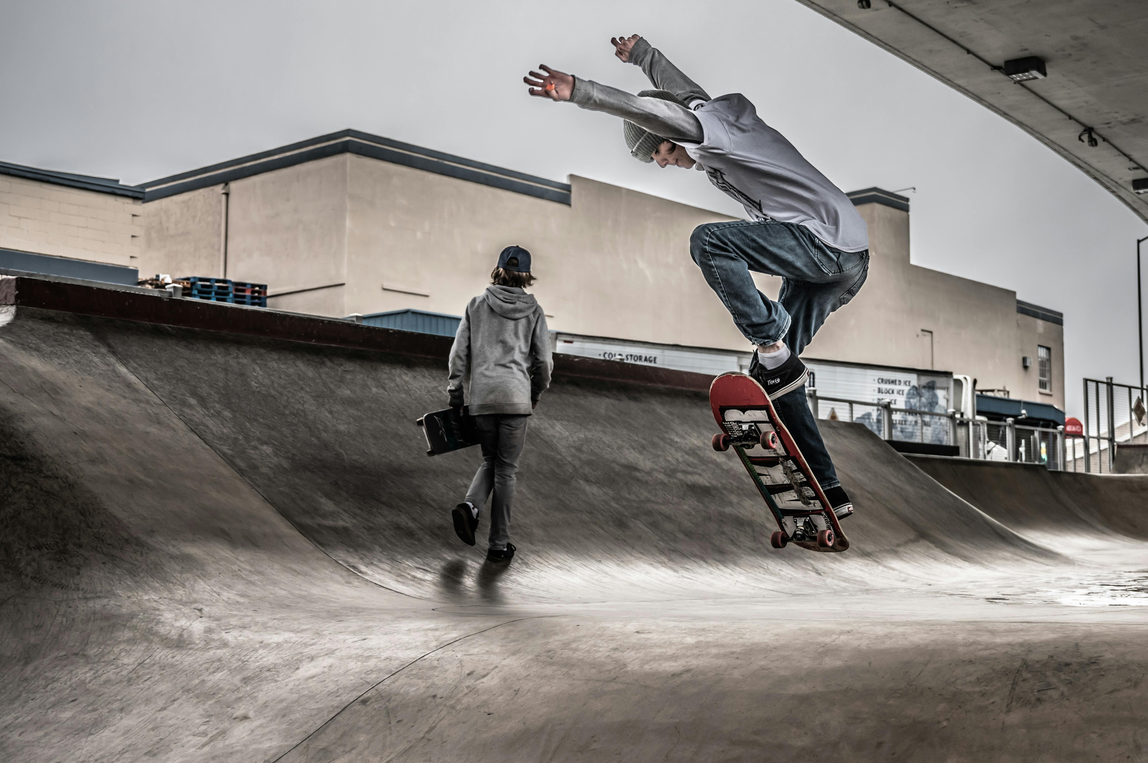 Two Men On Skate Park · Free Stock Photo