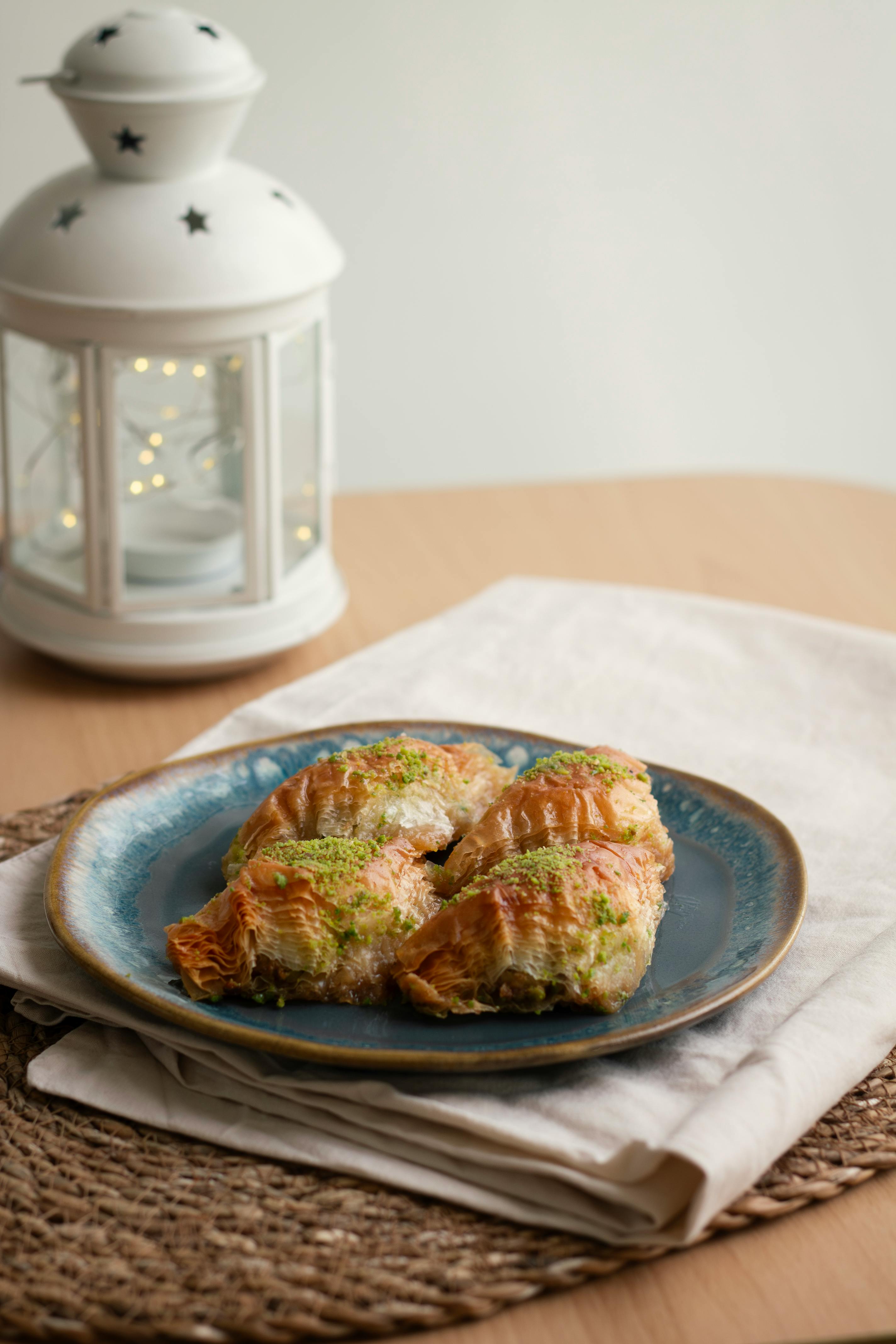 Plate of Baklava on Table · Free Stock Photo