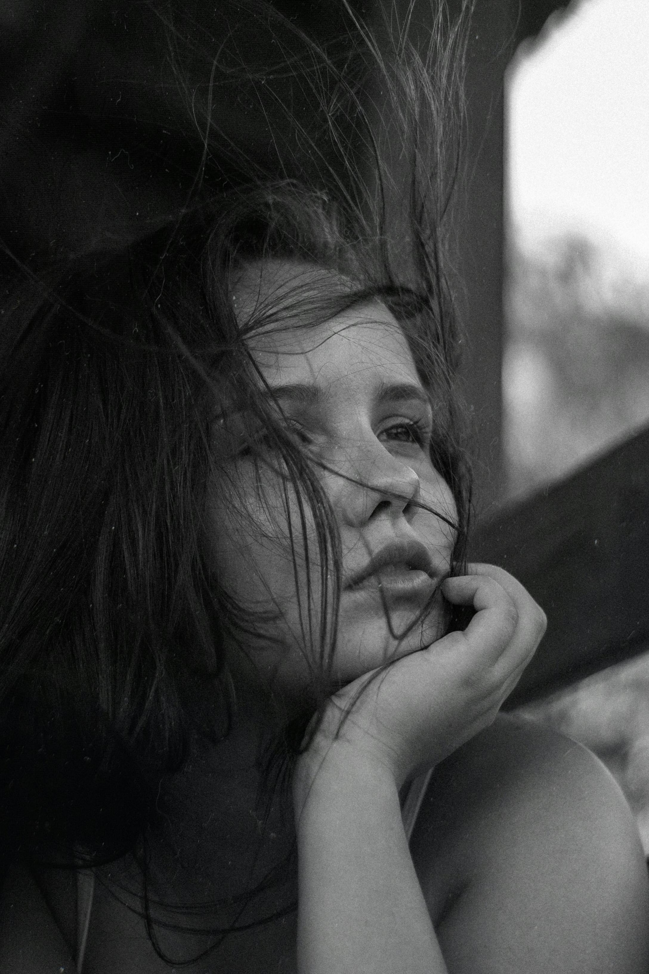 Grayscale Photography Of Woman · Free Stock Photo