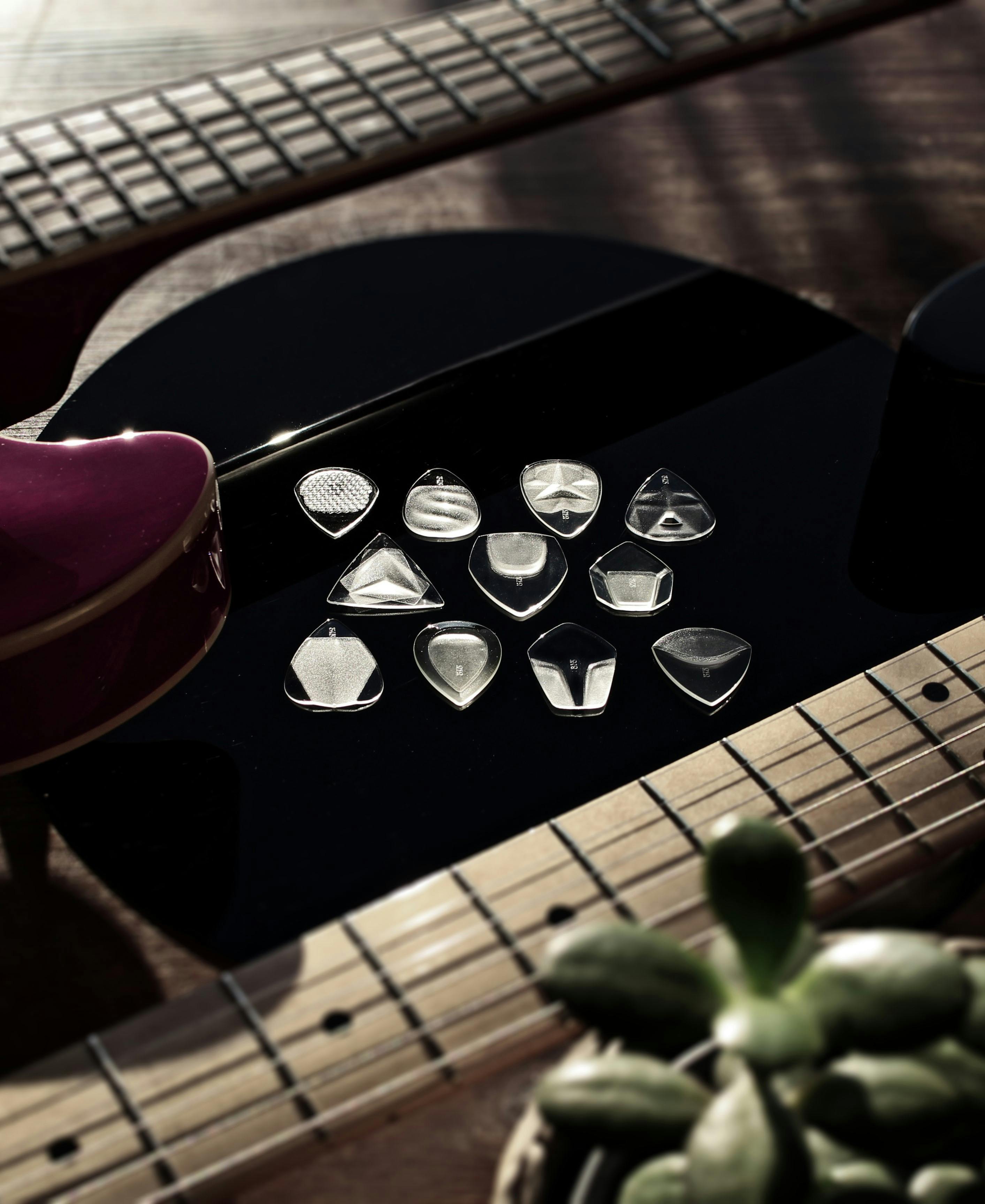 Set of Transparent Guitar Picks · Free Stock Photo