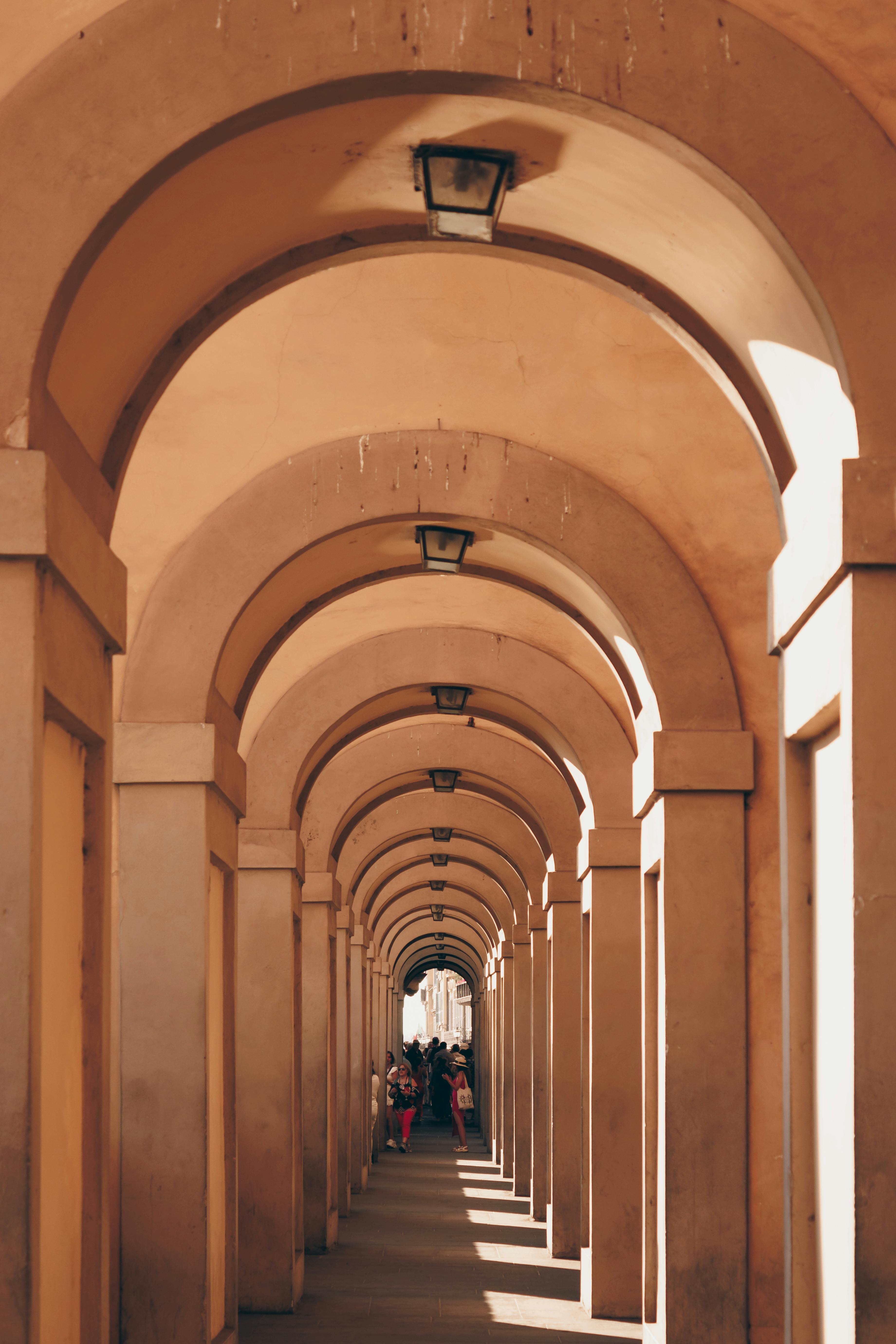 Corridor under Arches · Free Stock Photo