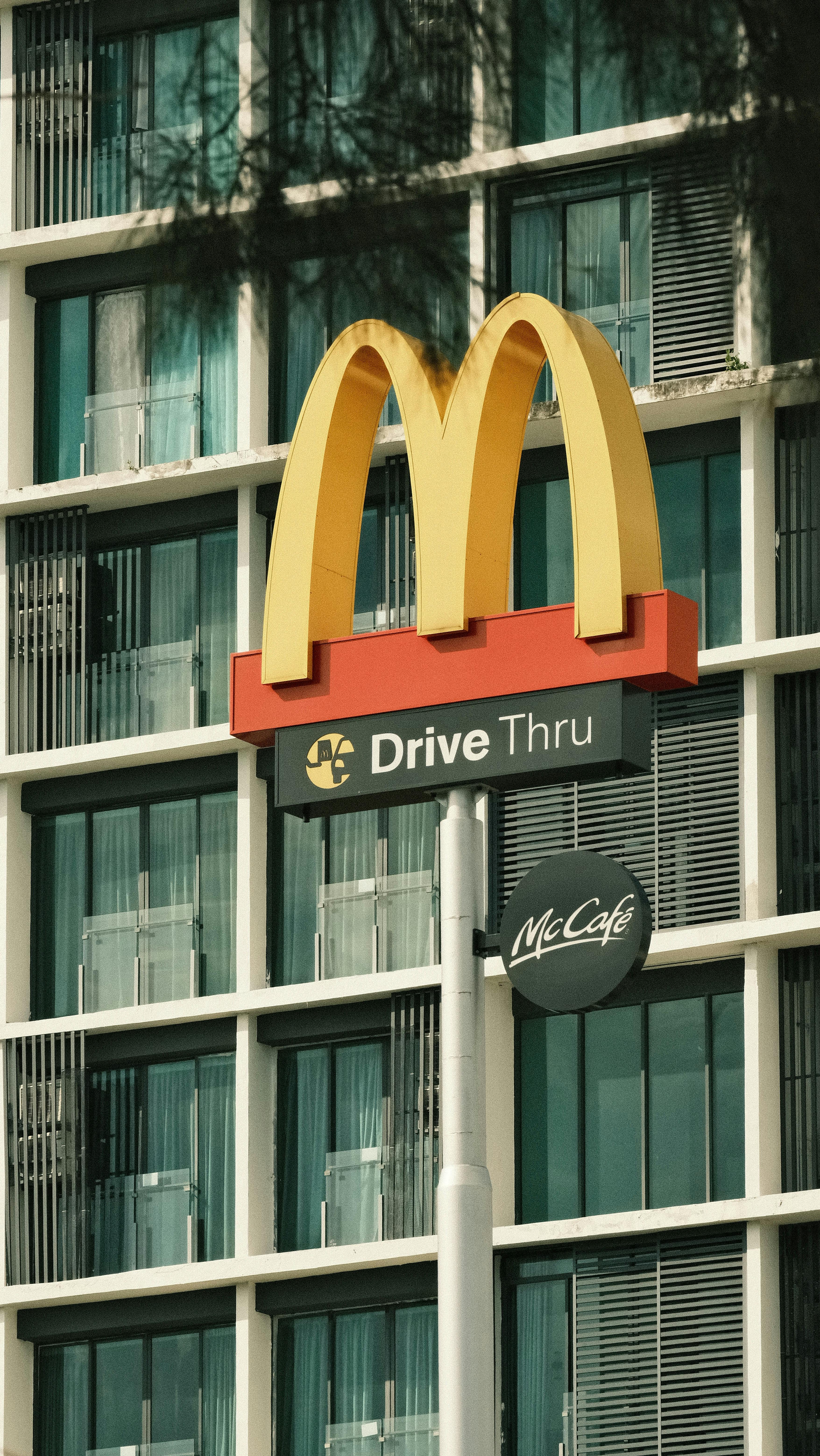 Mcdonald Drive Thru Road Signage · Free Stock Photo