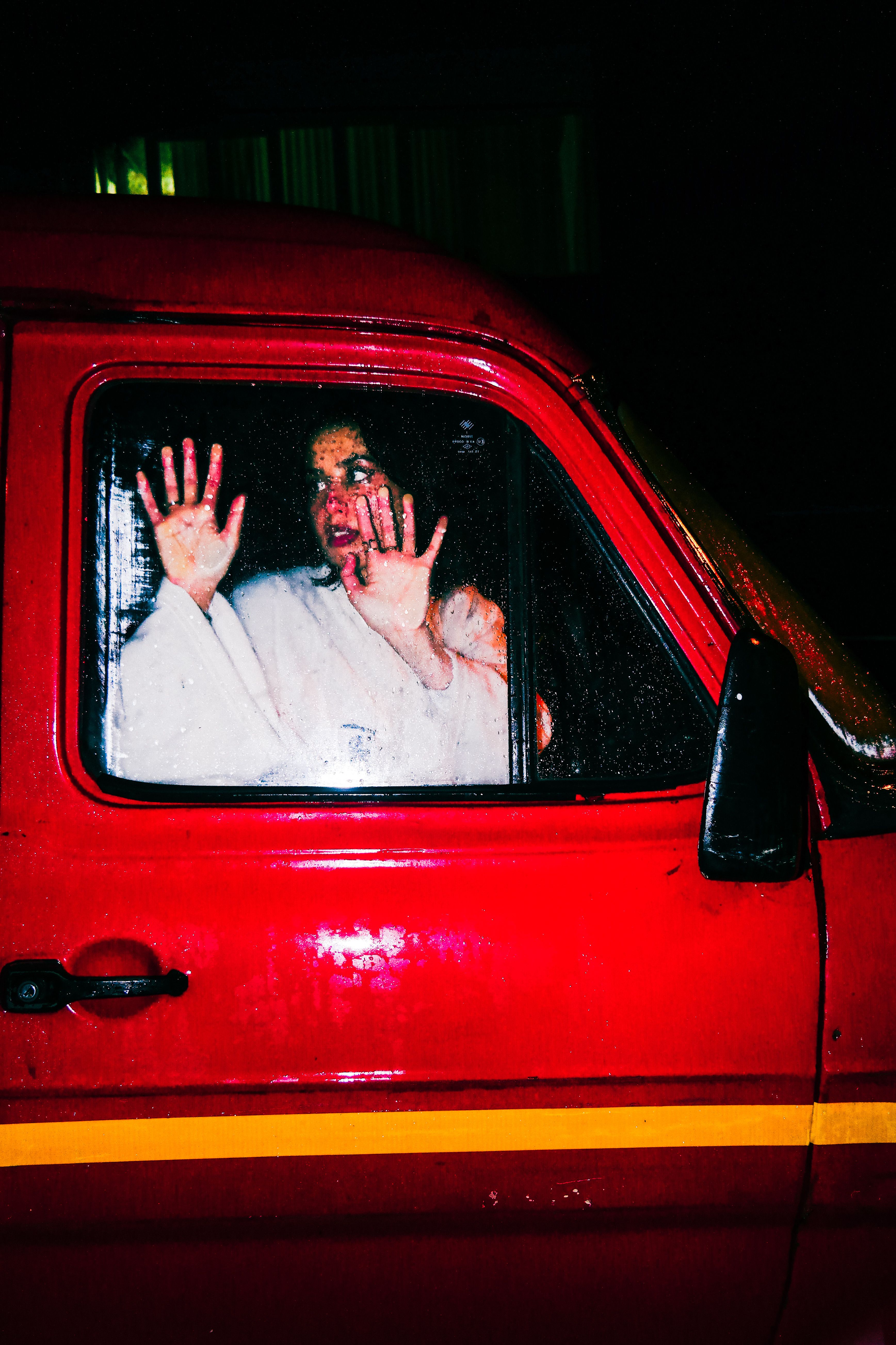 Woman Posing in Car at Night · Free Stock Photo