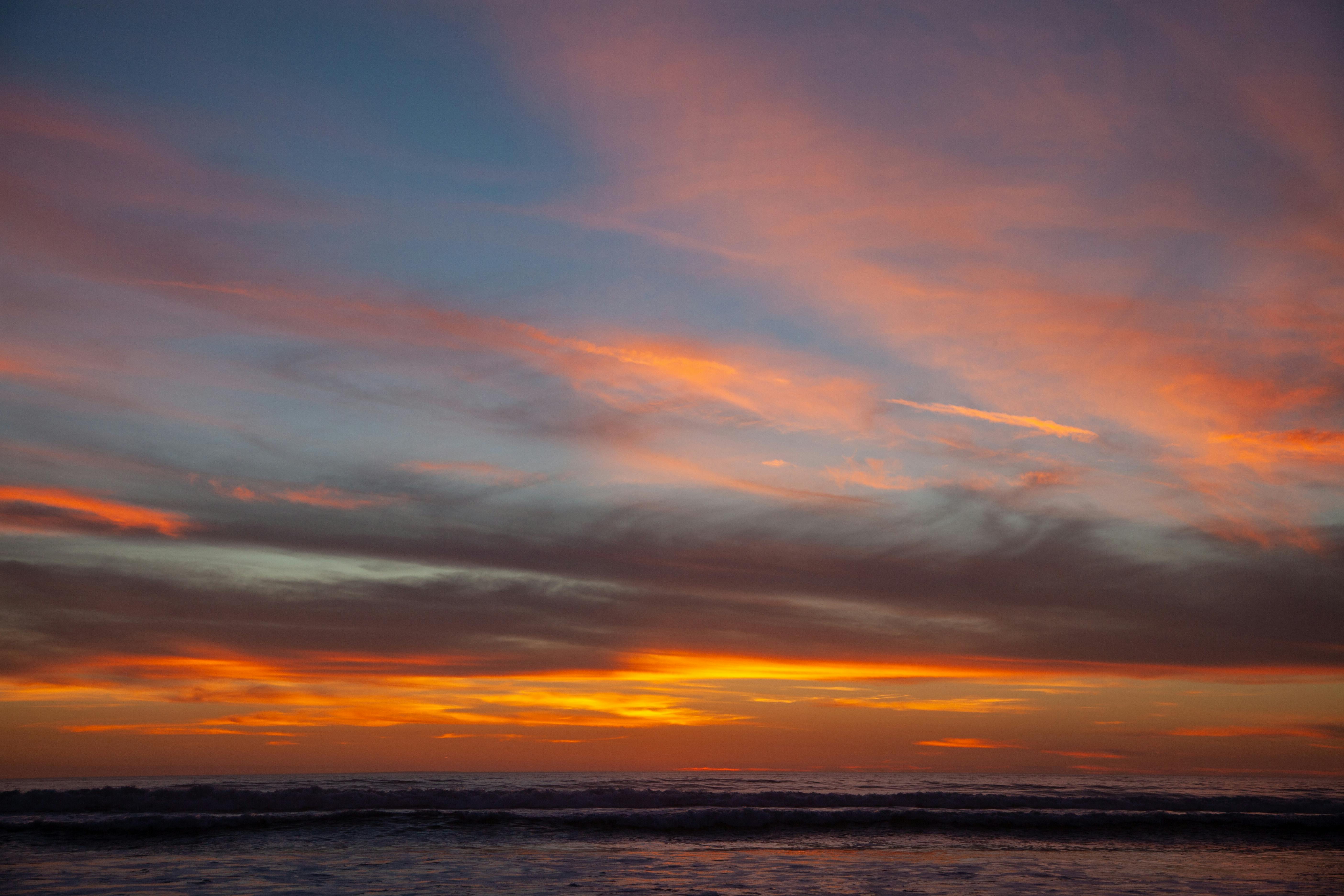 Dramatic Sky over a Beach at Dusk · Free Stock Photo