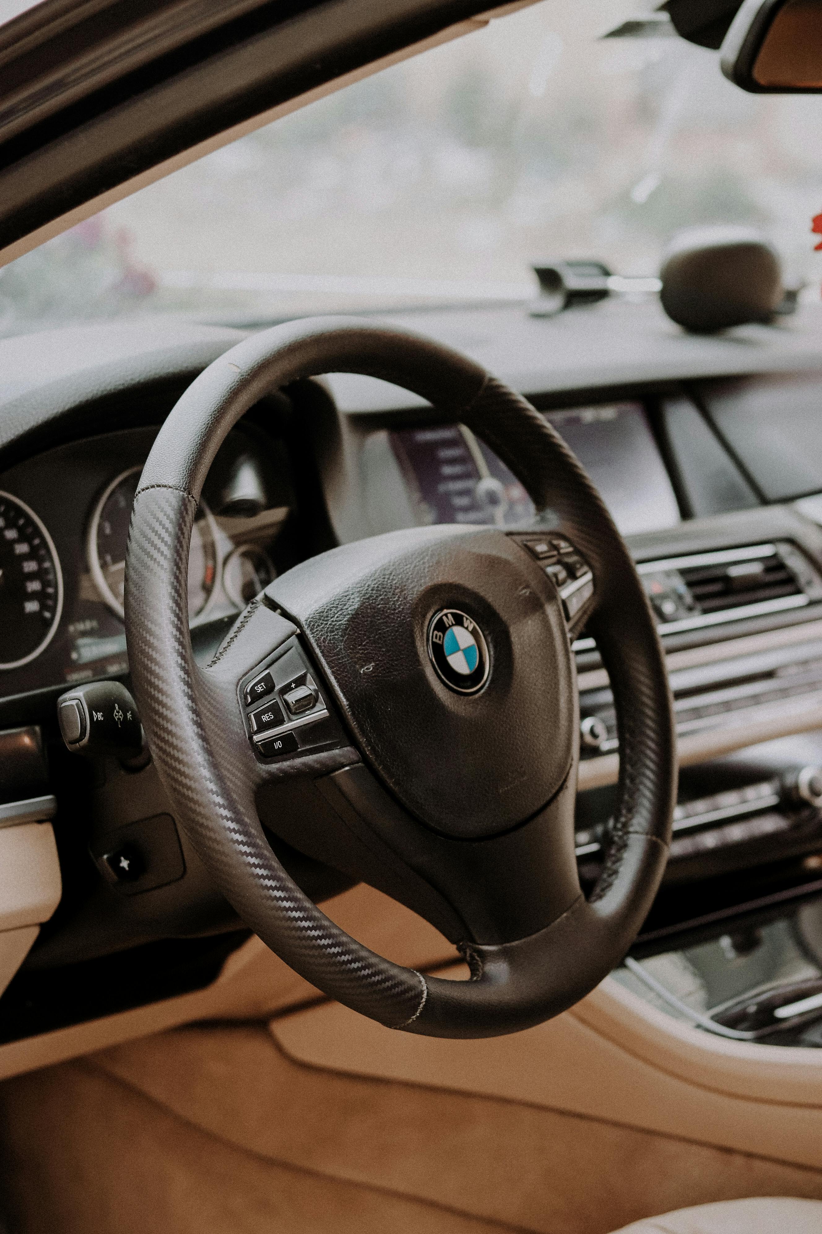Black BMW Car Steering Wheel · Free Stock Photo
