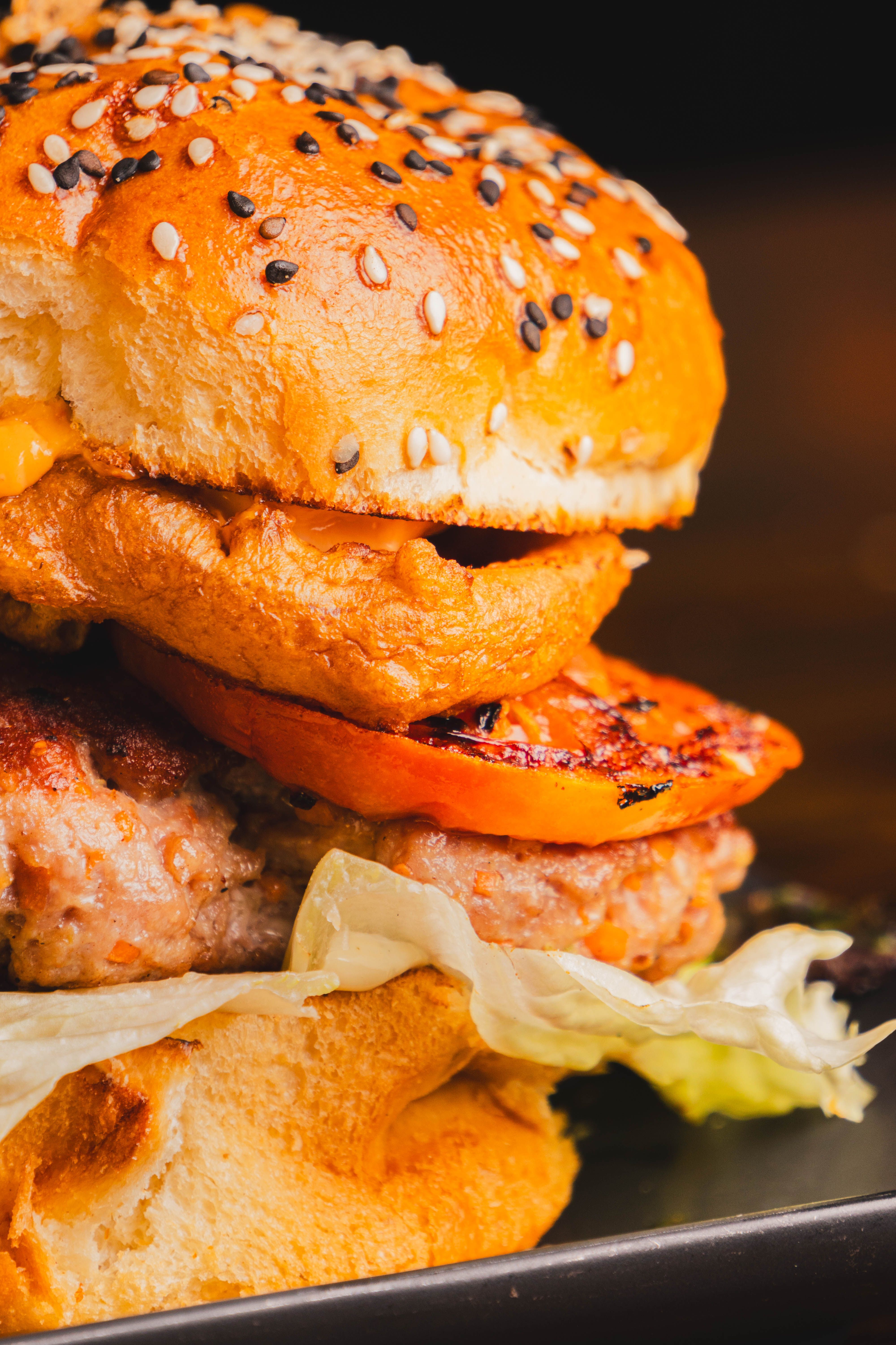 Burger Buns on Yellow Surface · Free Stock Photo