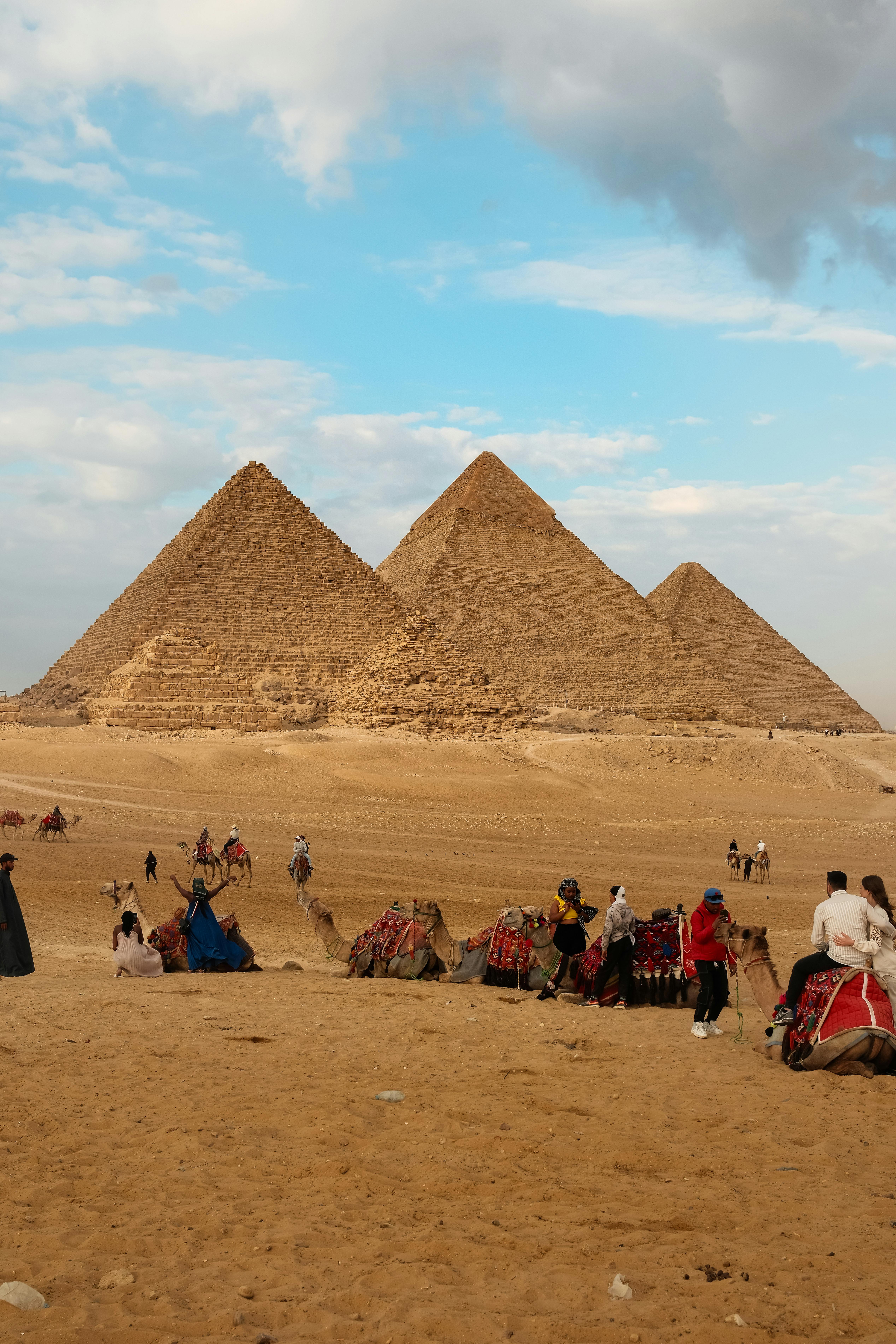 Tourists in Front of The Great Pyramid of Giza · Free Stock Photo