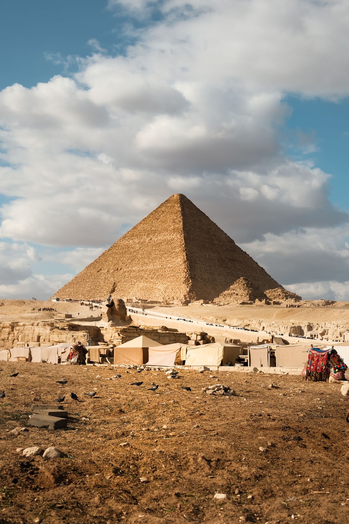 Tourists in Front of The Great Pyramid of Giza · Free Stock Photo