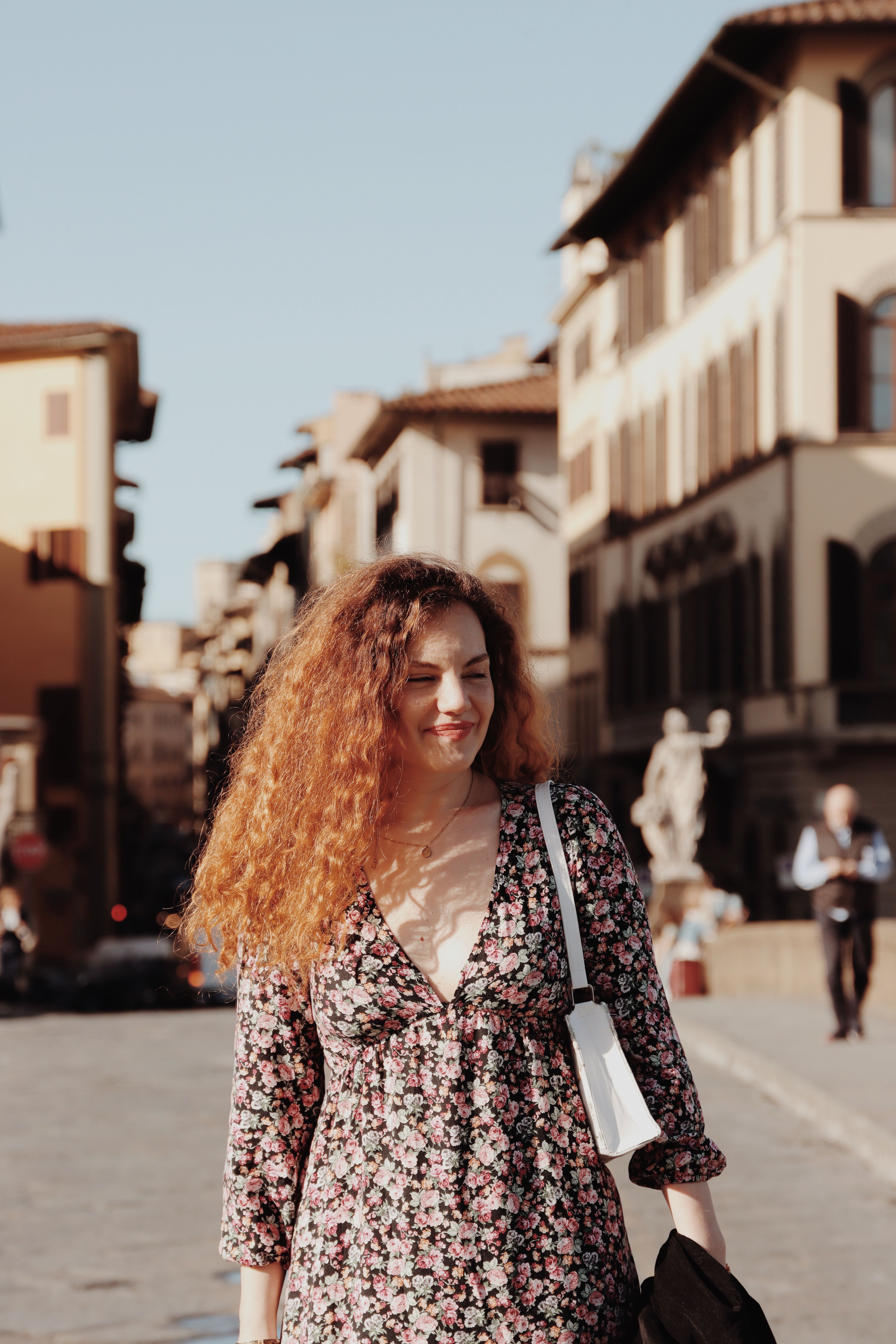Portrait of Woman in Sundress on Street · Free Stock Photo
