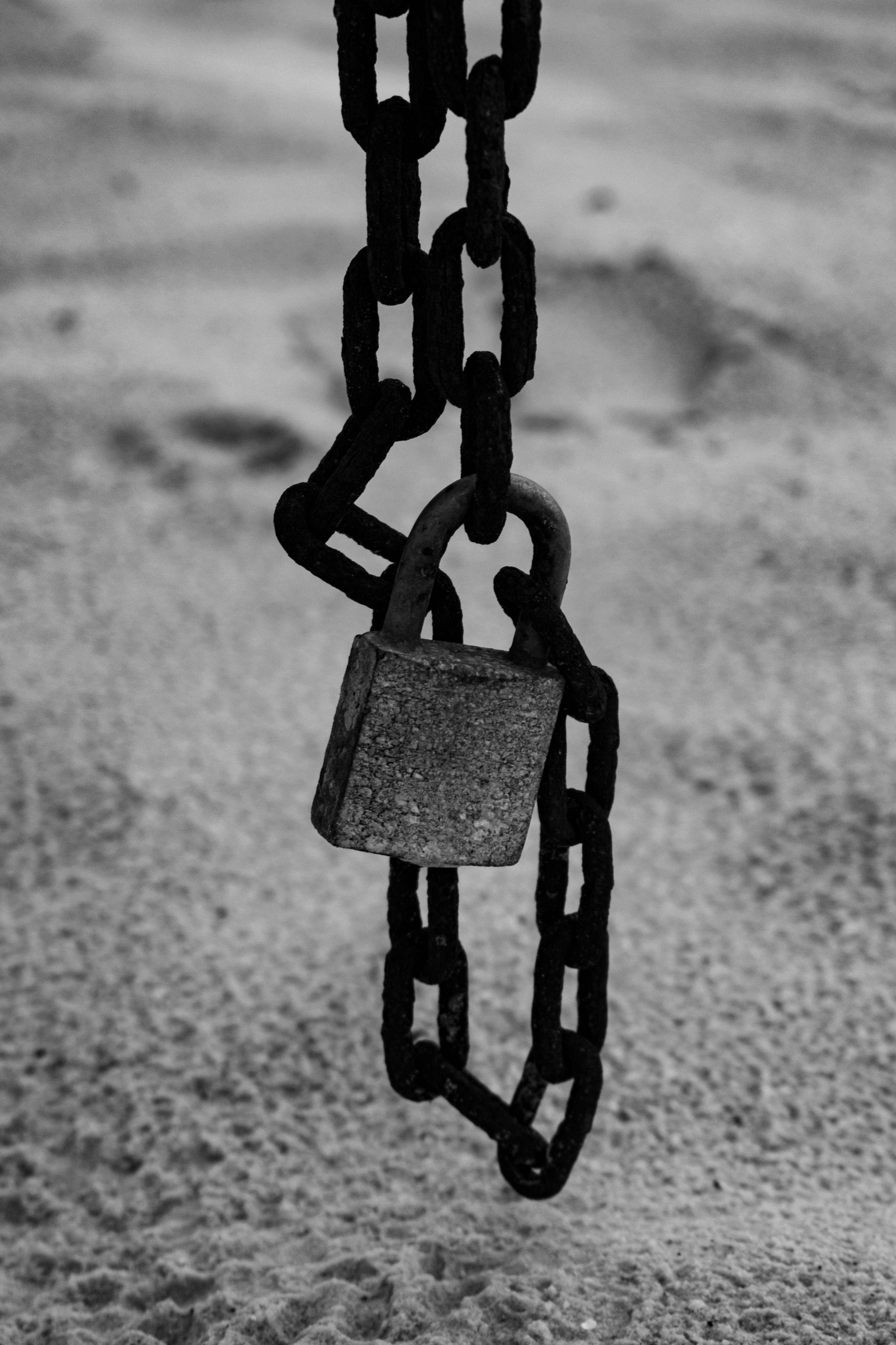 Metal Chain in Grayscale and Closeup Photo · Free Stock Photo