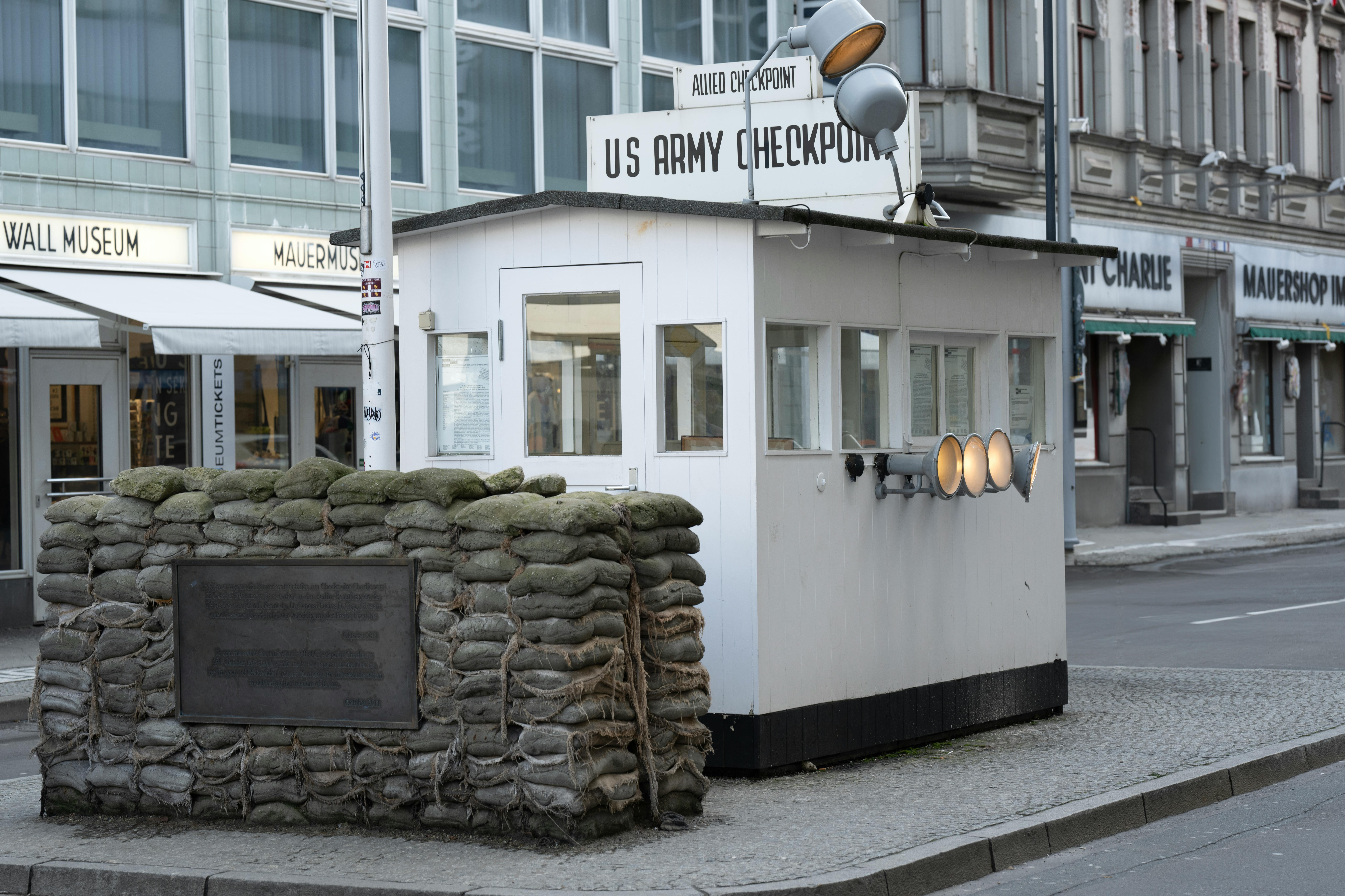 Old US Army Checkpoint next to Mauermuseum in Berlin · Free Stock Photo