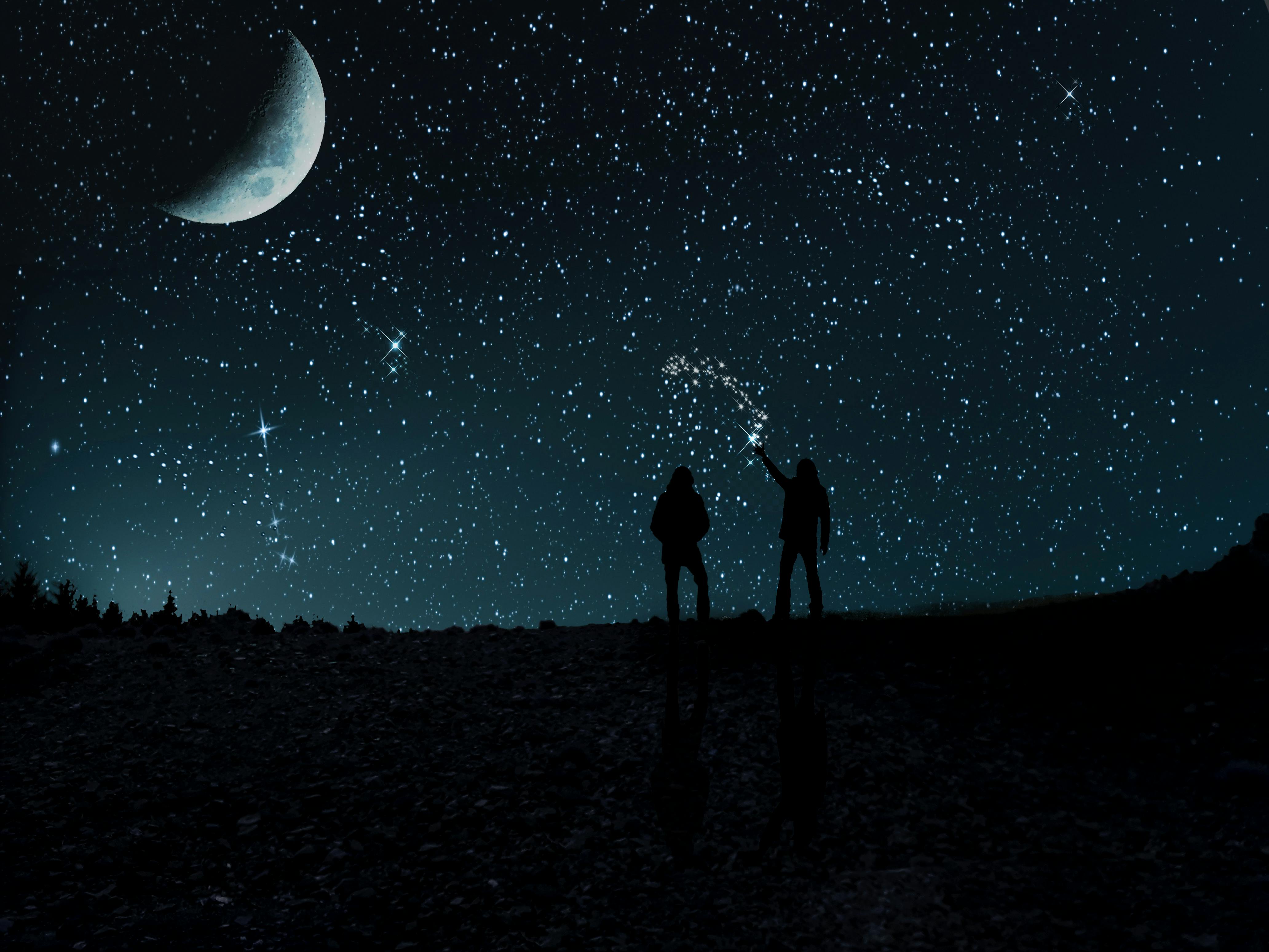 Free stock photo of blue, full moon, midnight