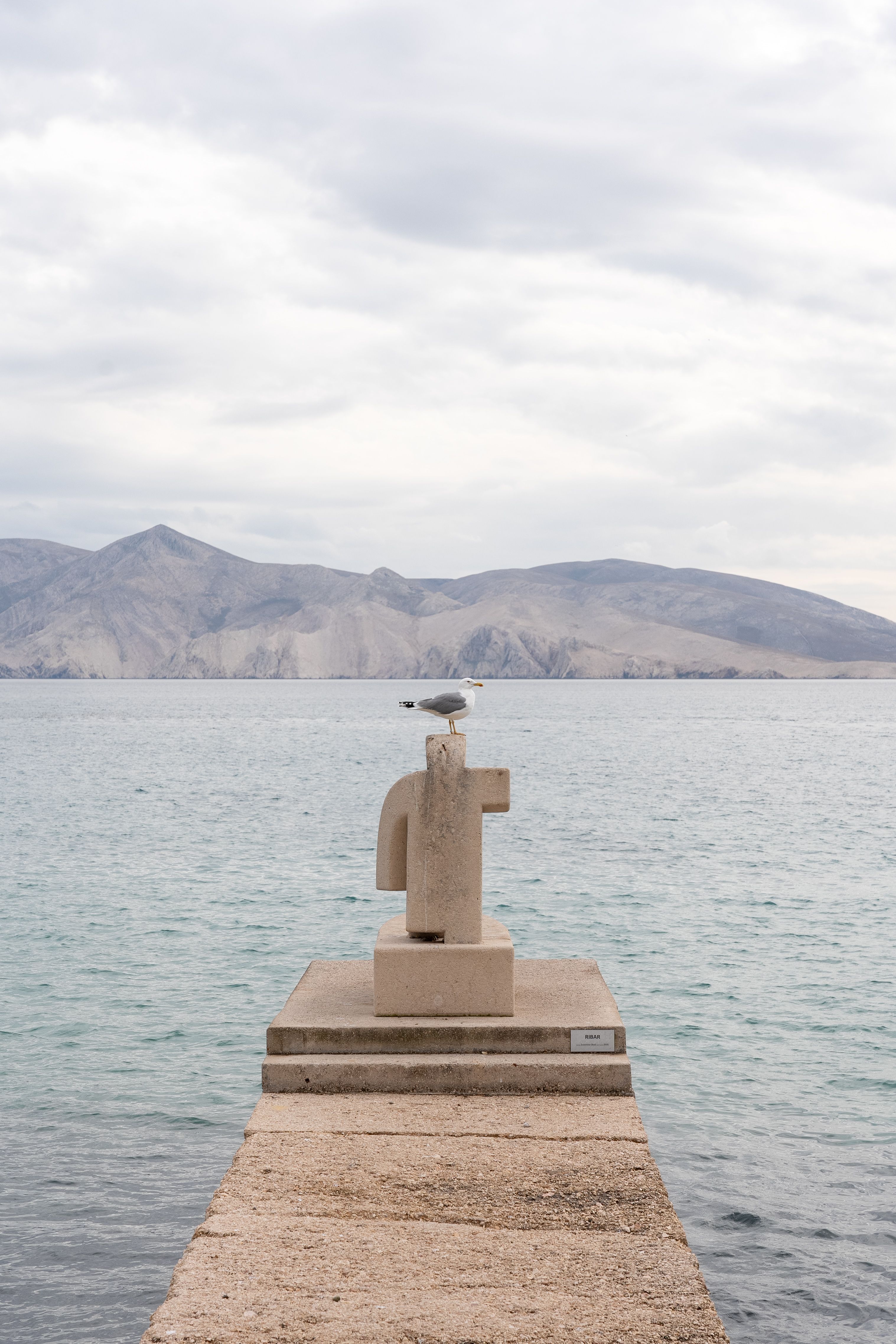 Seagull Standing On a Pier Statue In Croatia · Free Stock Photo
