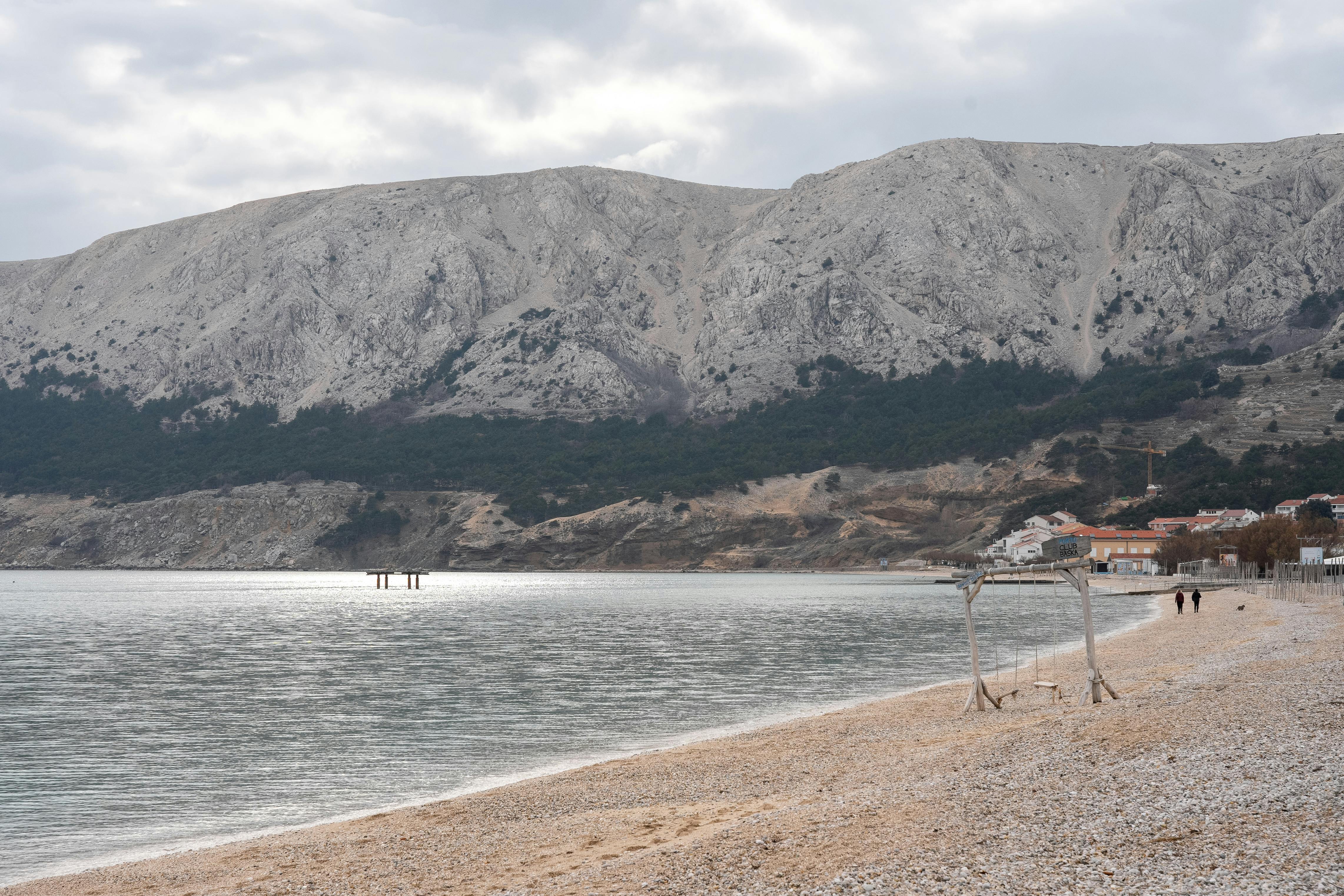 View of the Baska Beach, Krk, Croatia · Free Stock Photo
