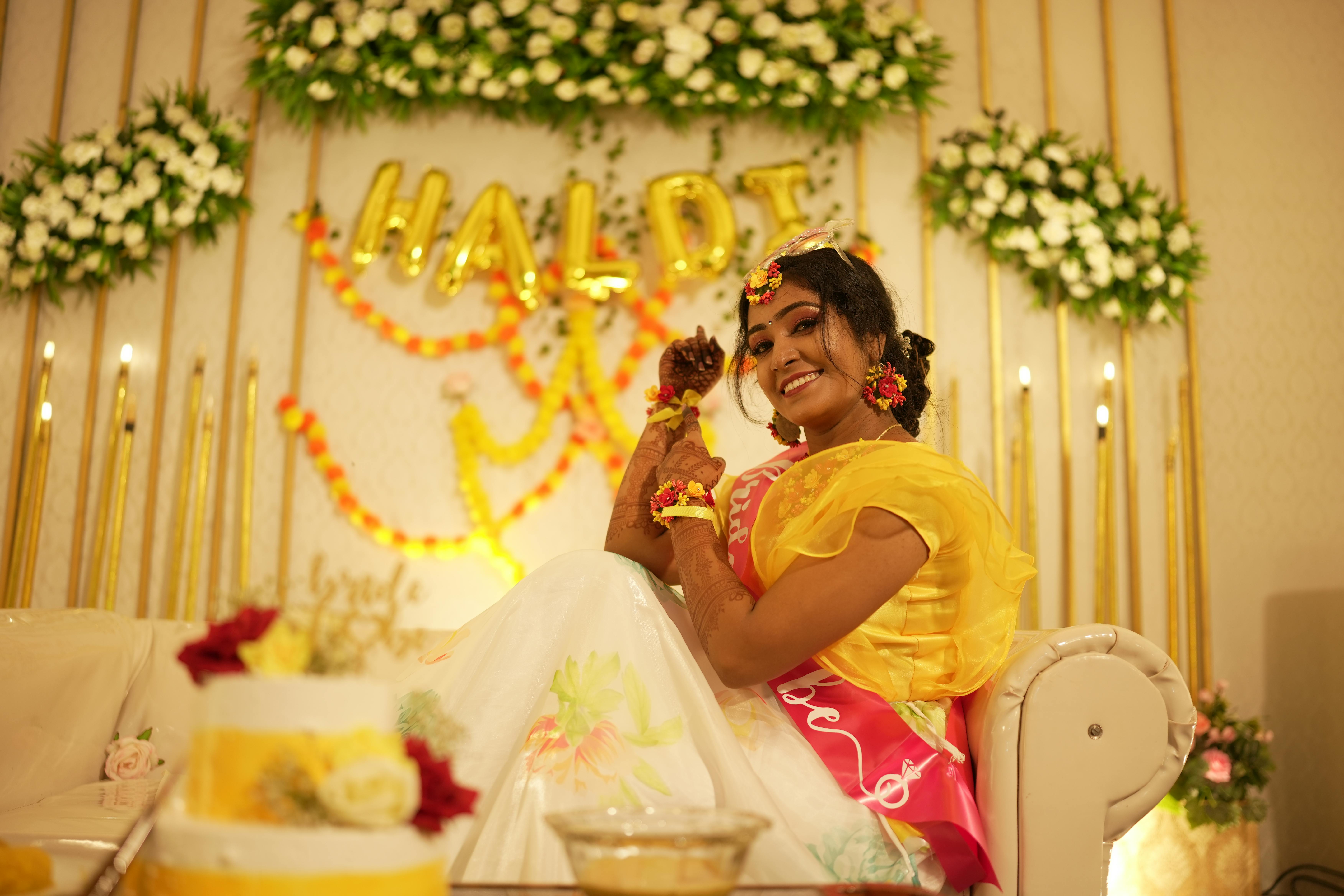 Indian Wedding Haldi Decor Photos, Download The BEST Free Indian ...