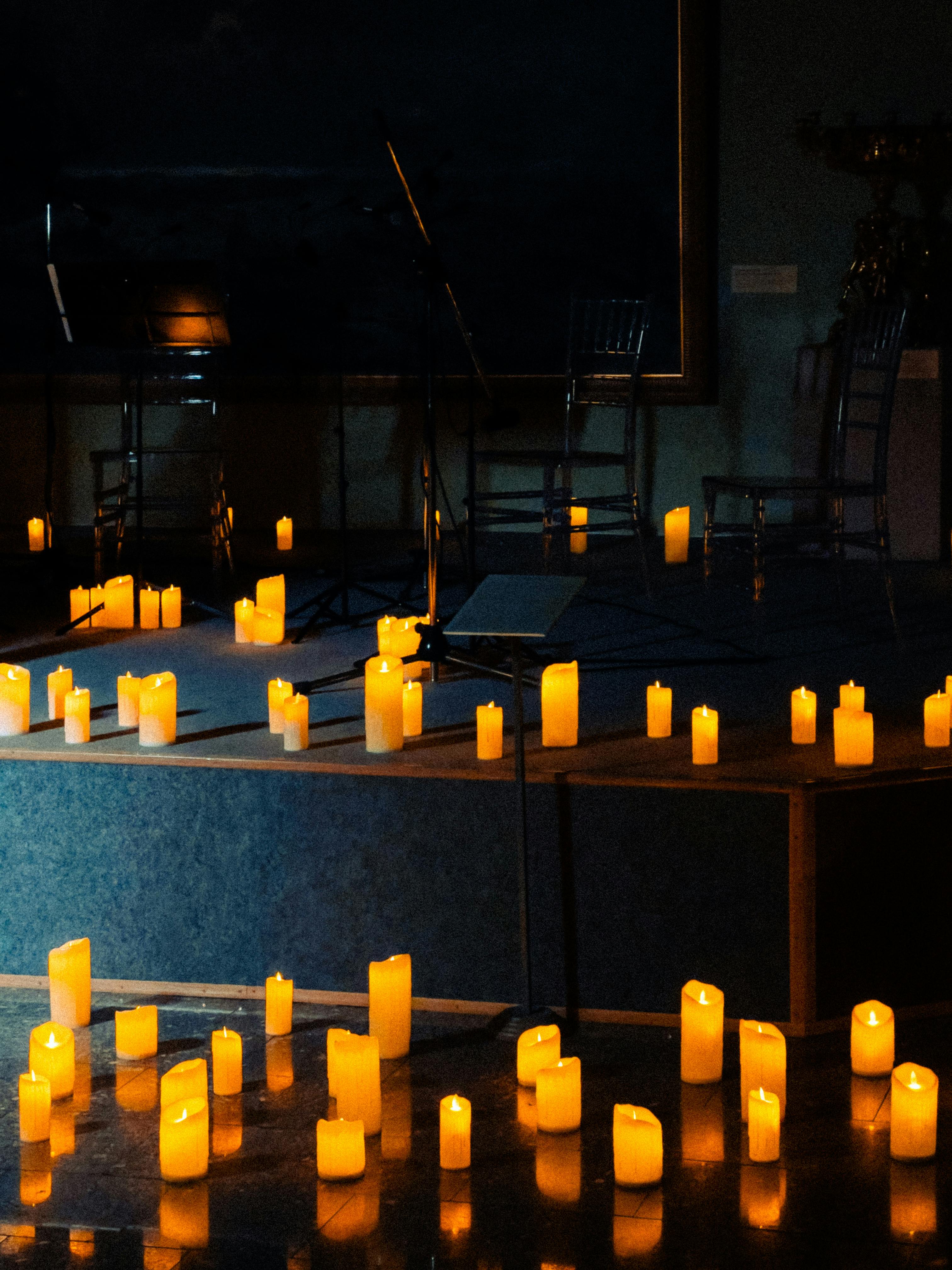 Lit Up Candles in a Local · Free Stock Photo