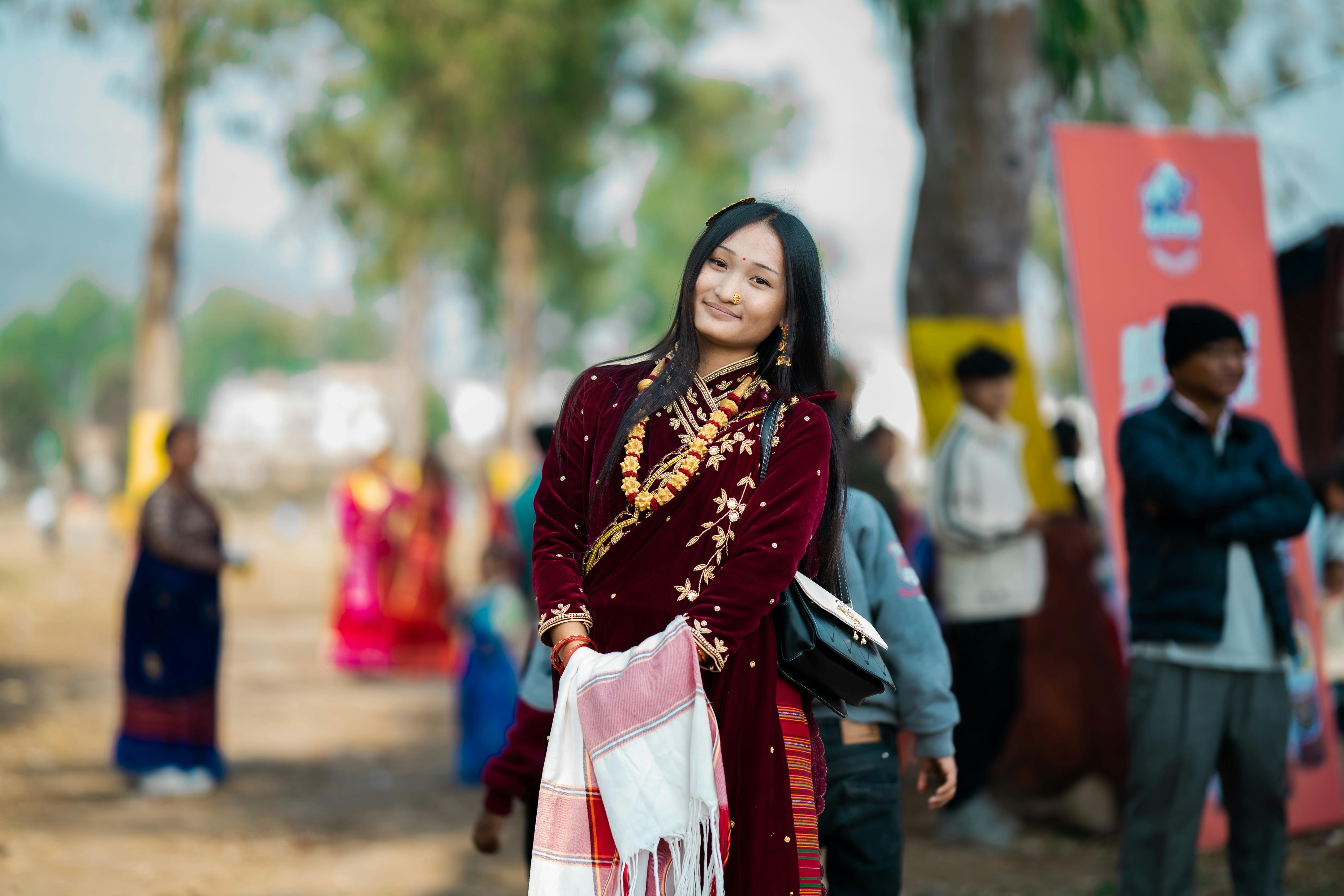Woman Wearing Traditional Costume in Nepal · Free Stock Photo