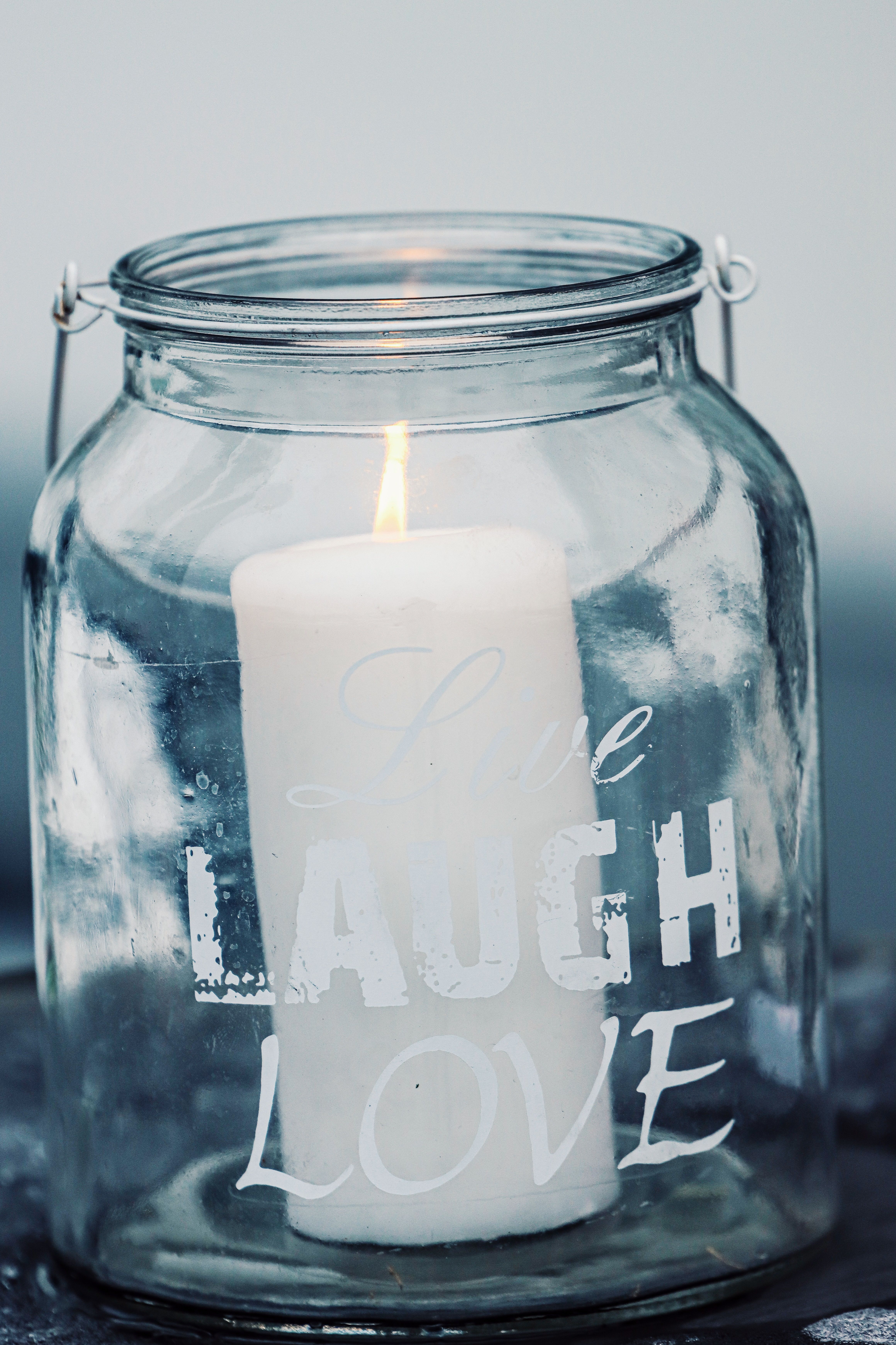 A Lighted Candle in a Jar · Free Stock Photo