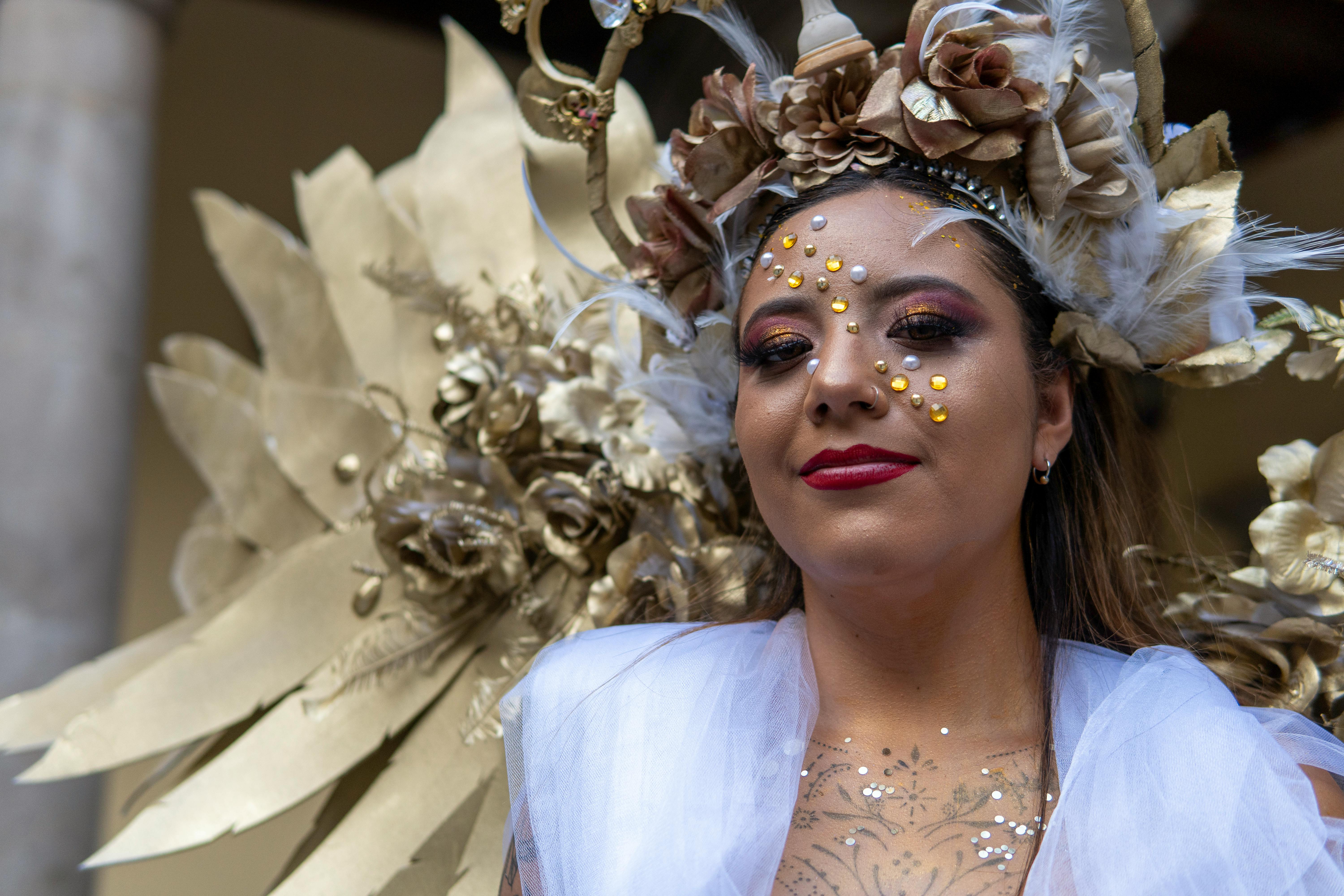 Portrait of Woman in Angel Costume · Free Stock Photo