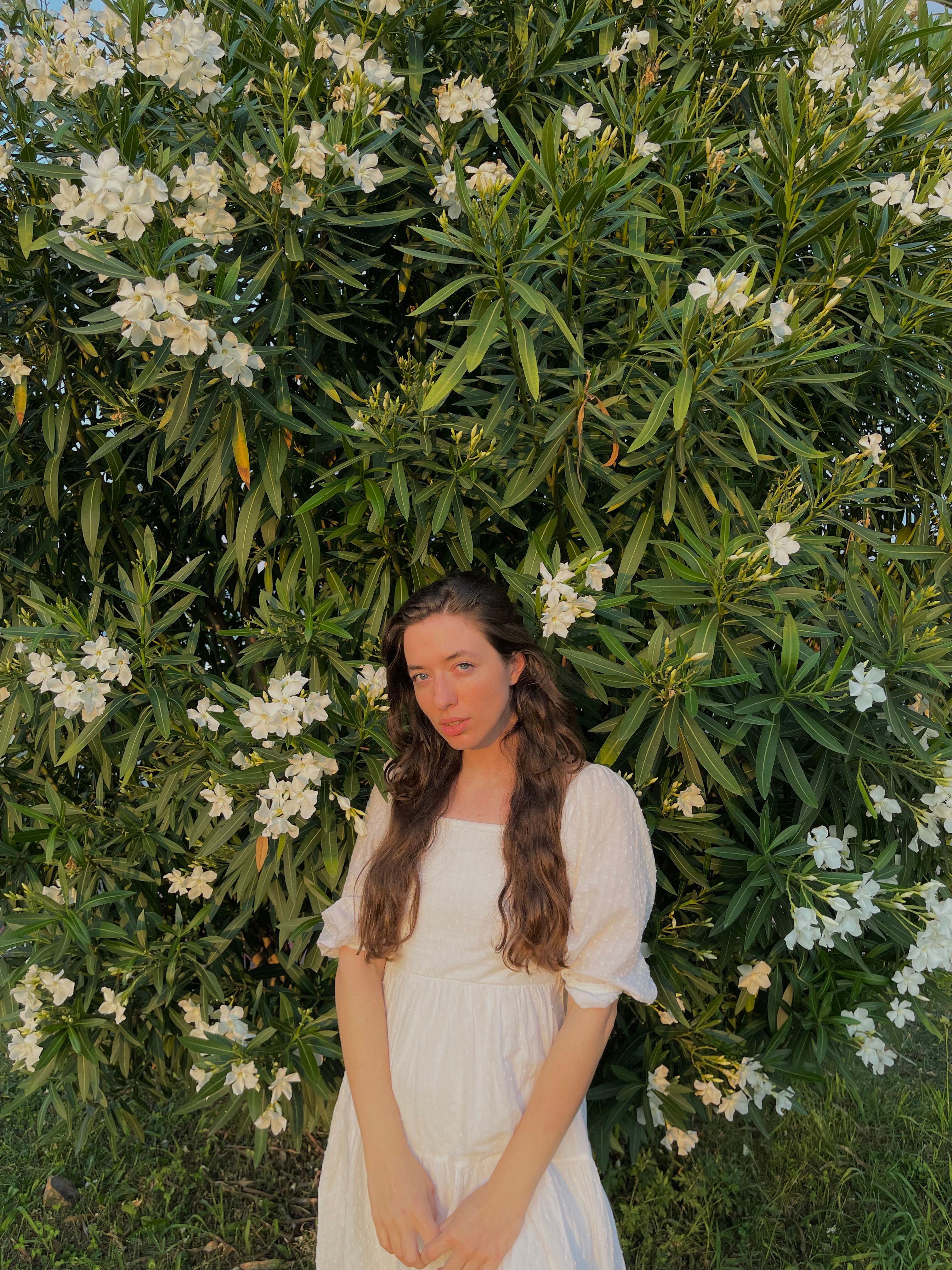 Portrait of Woman in White Sundress · Free Stock Photo