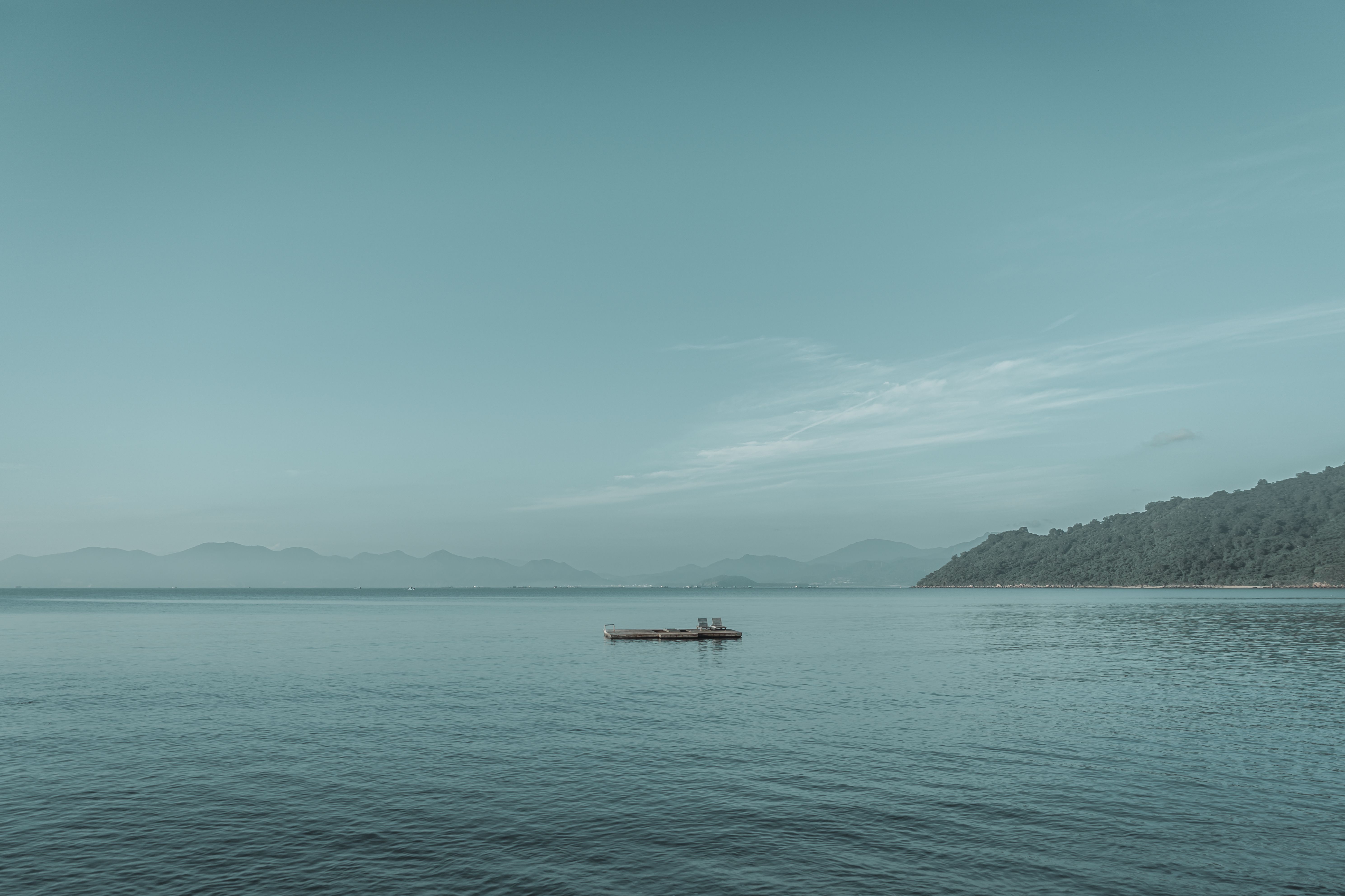 Platform Floating on Sea Coast · Free Stock Photo