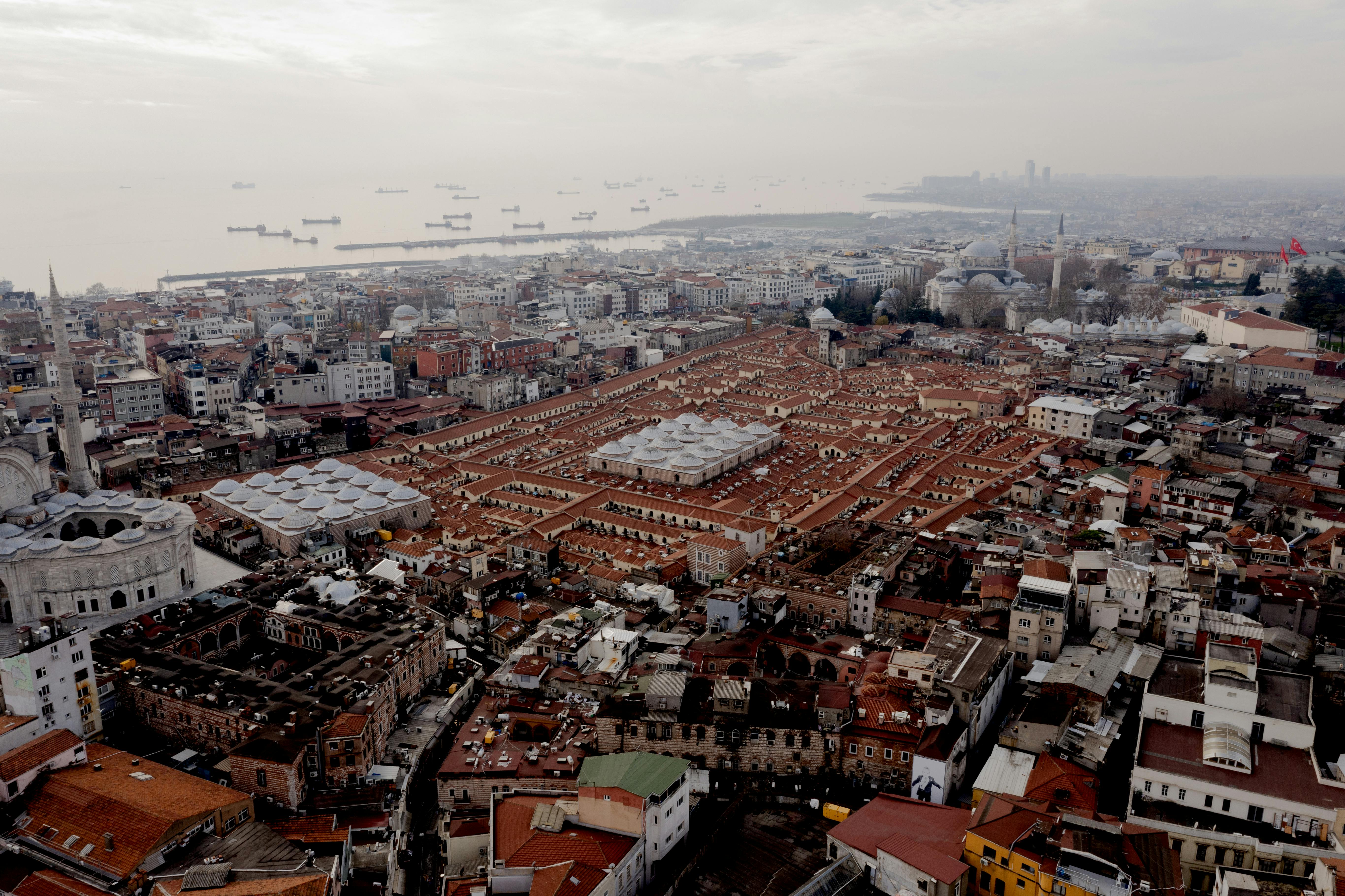 Aerial view of the roof of the Grand Bazaar Istanbul · Free Stock Photo