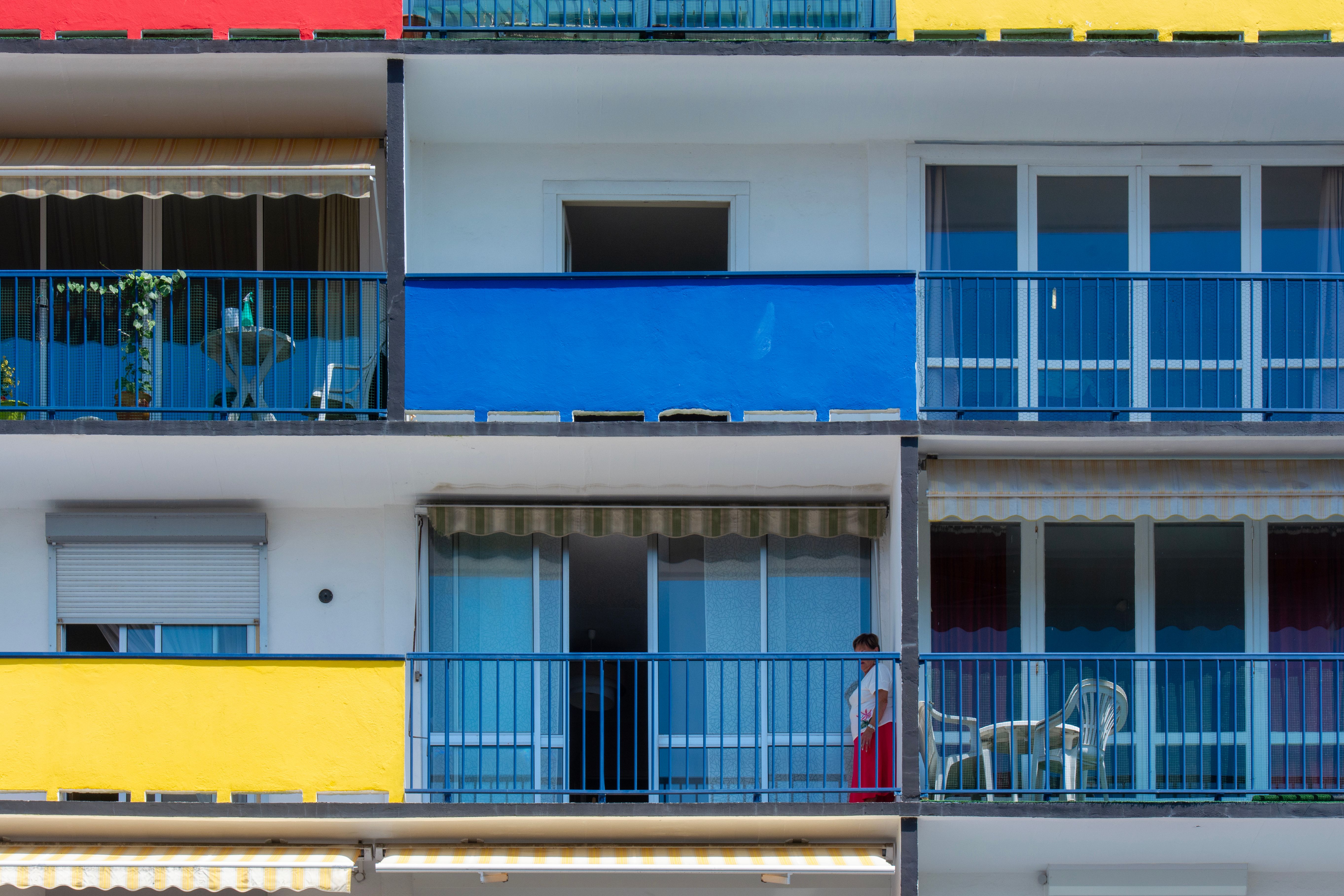 Balconies with Colorful Coverings · Free Stock Photo