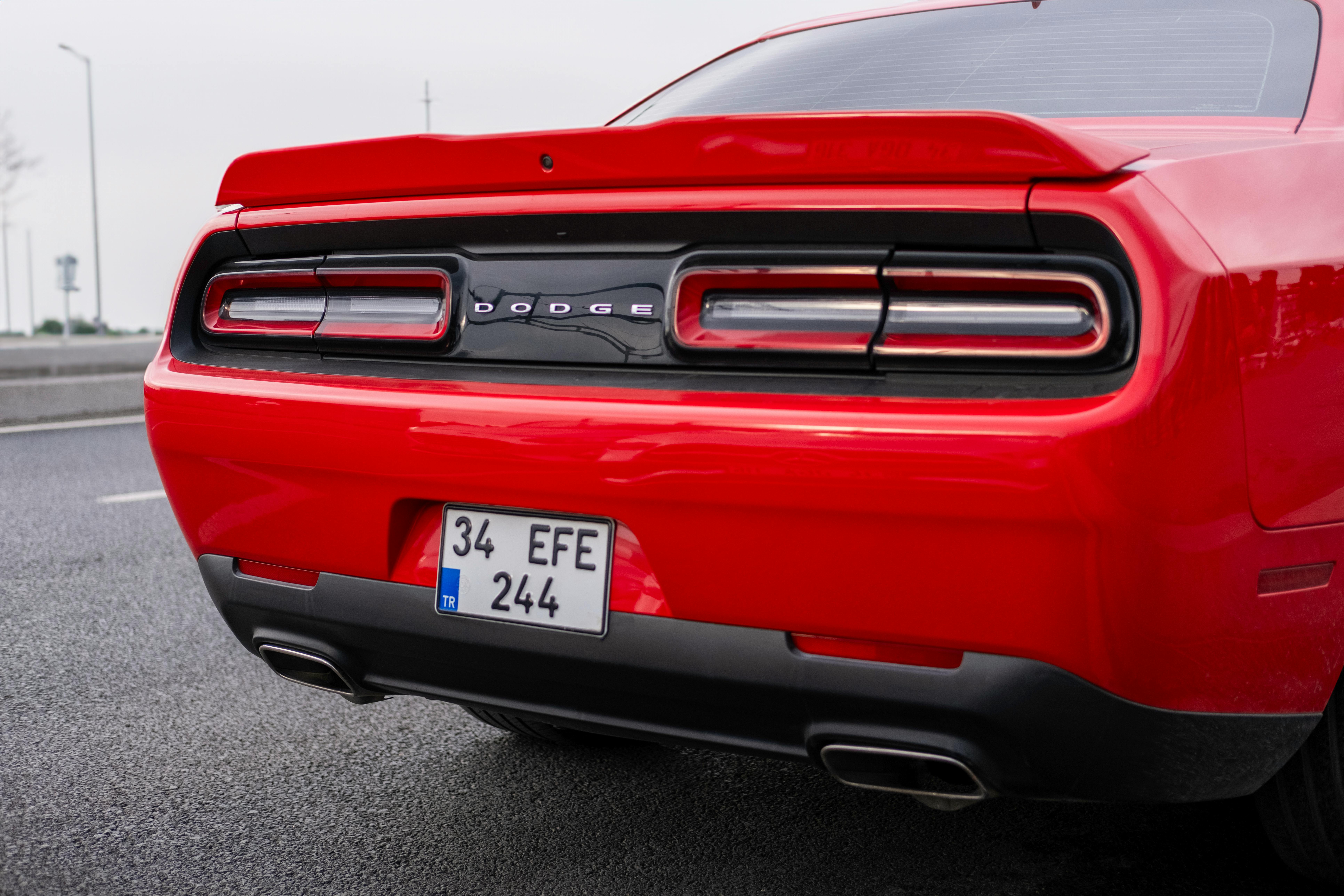 Back of Red Dodge Charger · Free Stock Photo