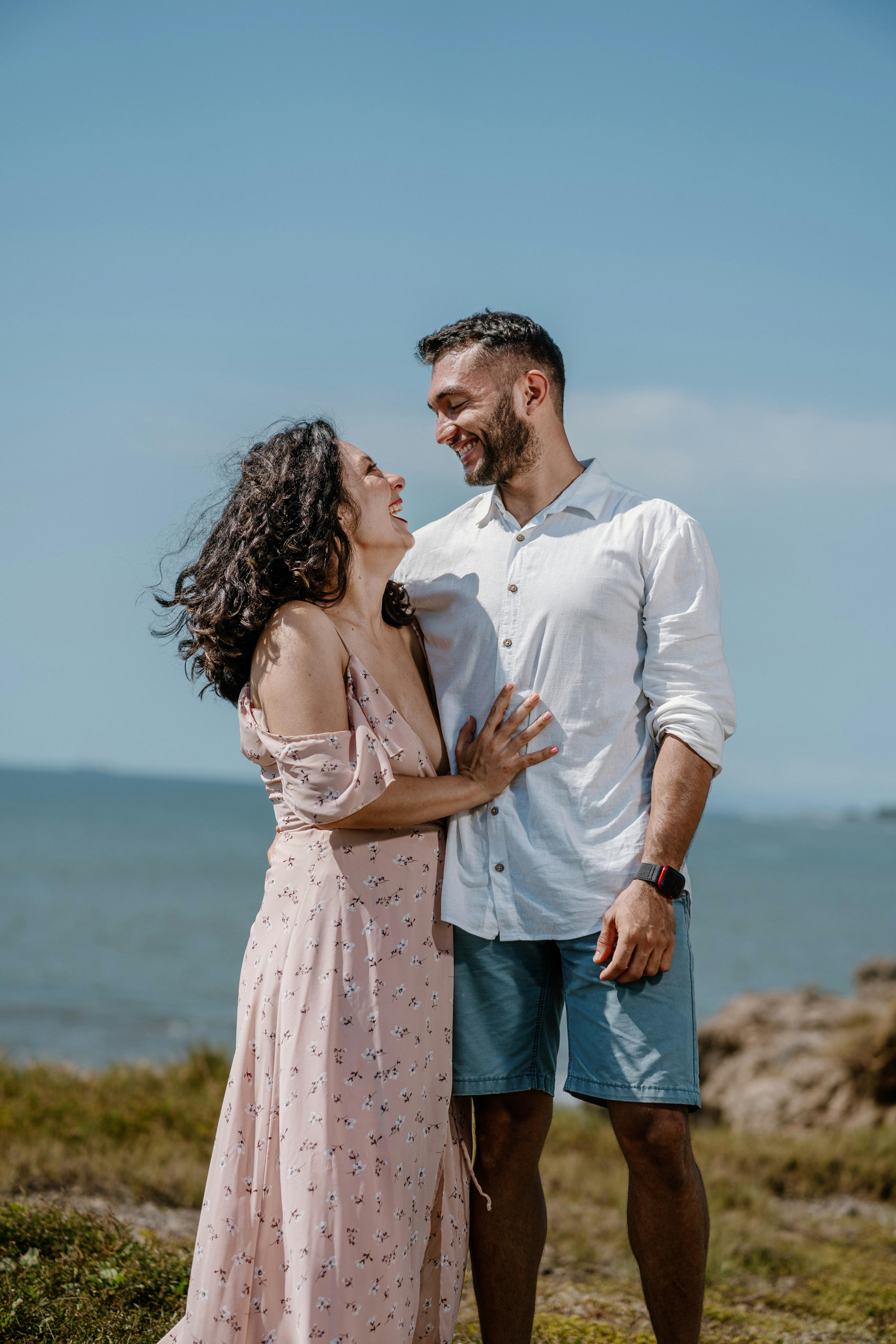 Smiling Woman and Man Together · Free Stock Photo