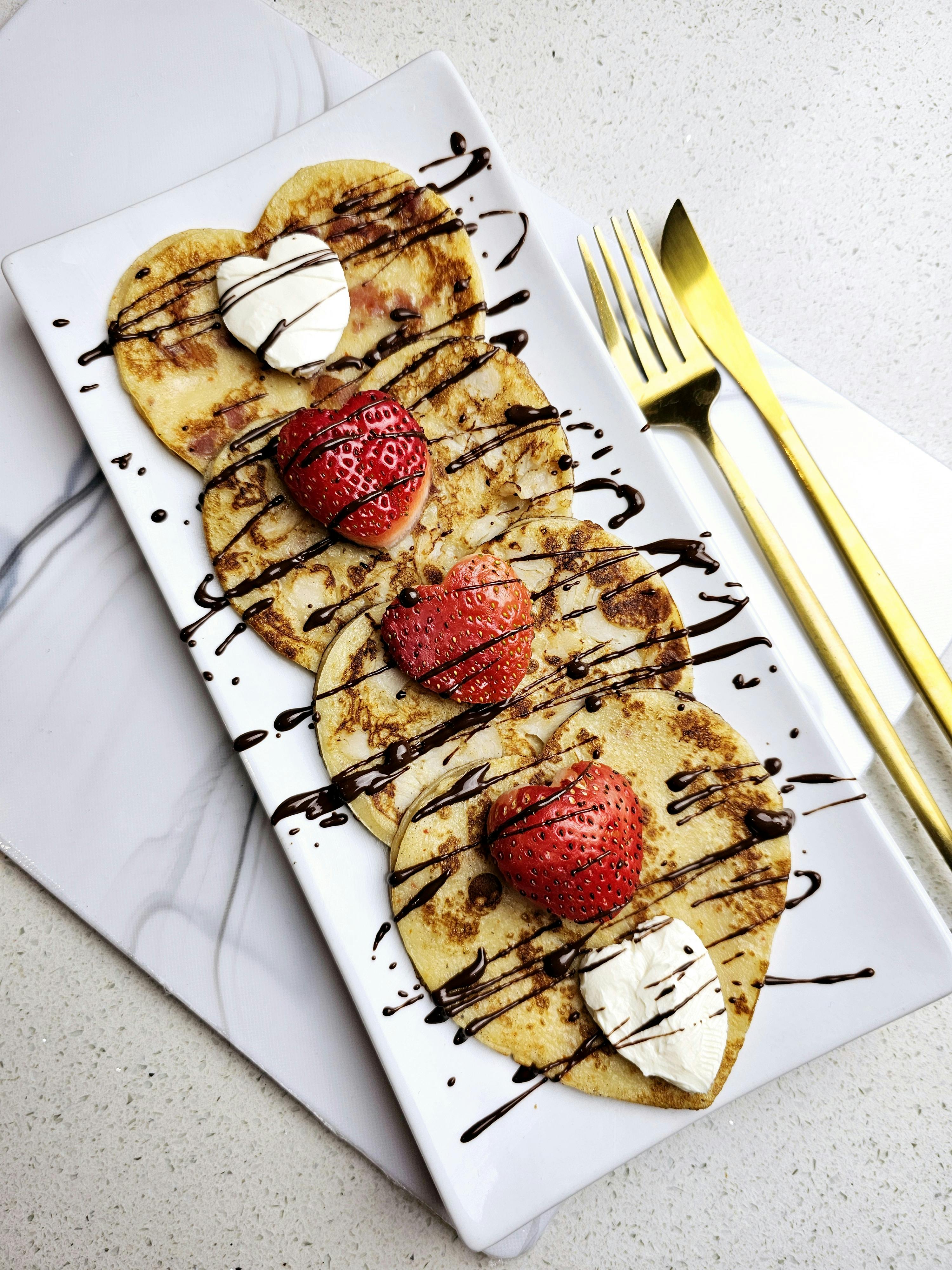 Heart shaped crepes · Free Stock Photo