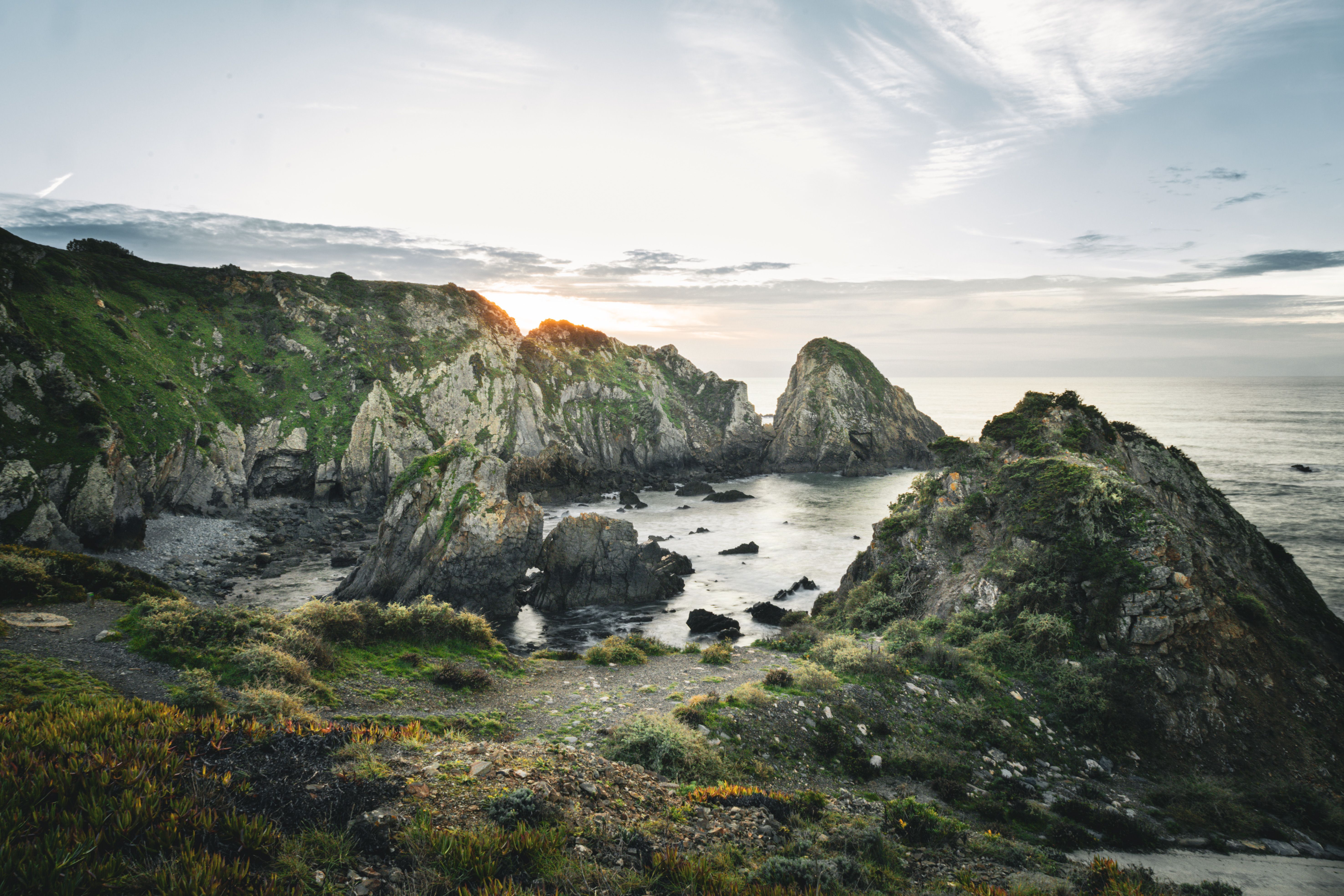 Stunning Sunset Over Bretagne Cliffs · Free Stock Photo
