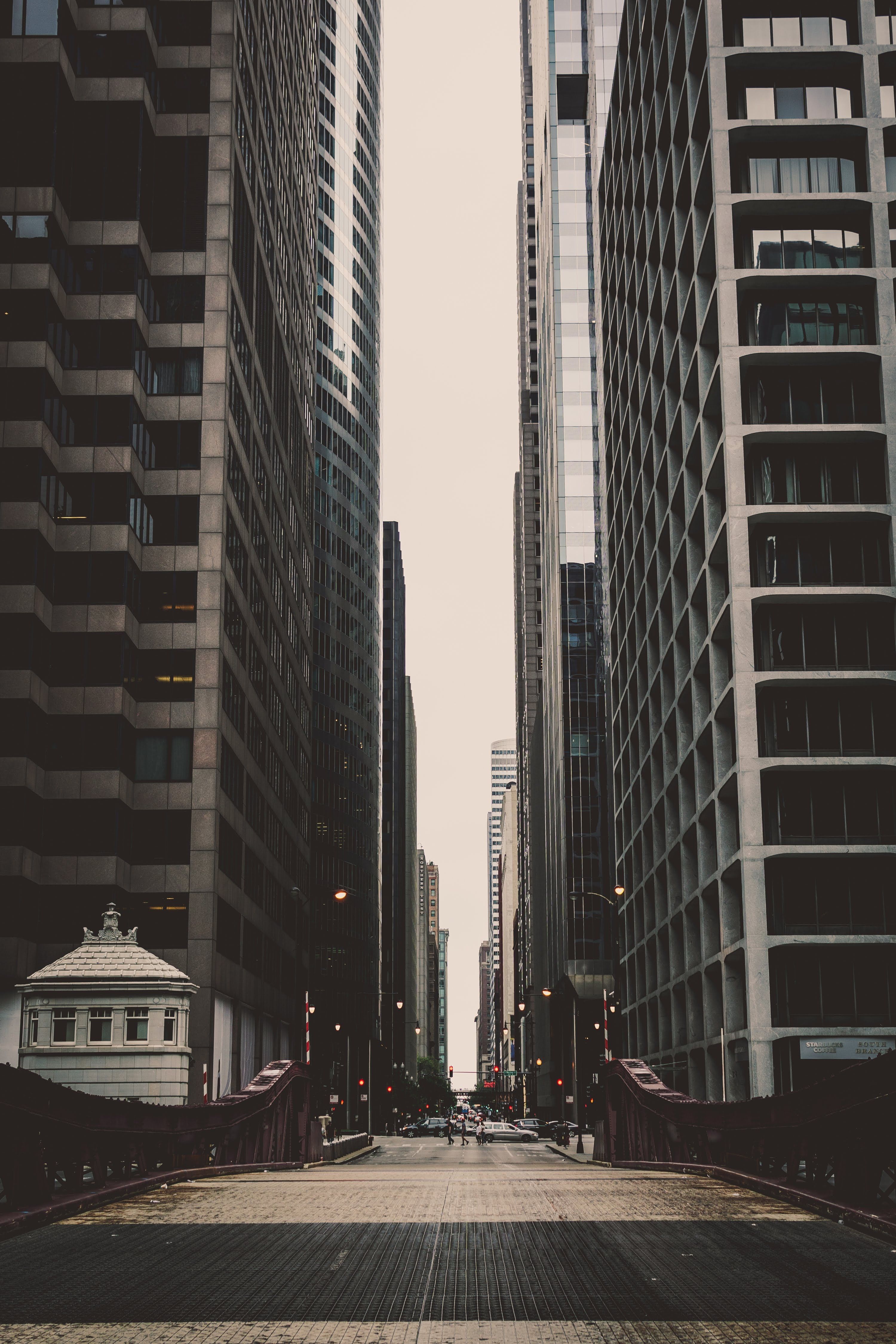 Skyscrapers around Street in City · Free Stock Photo