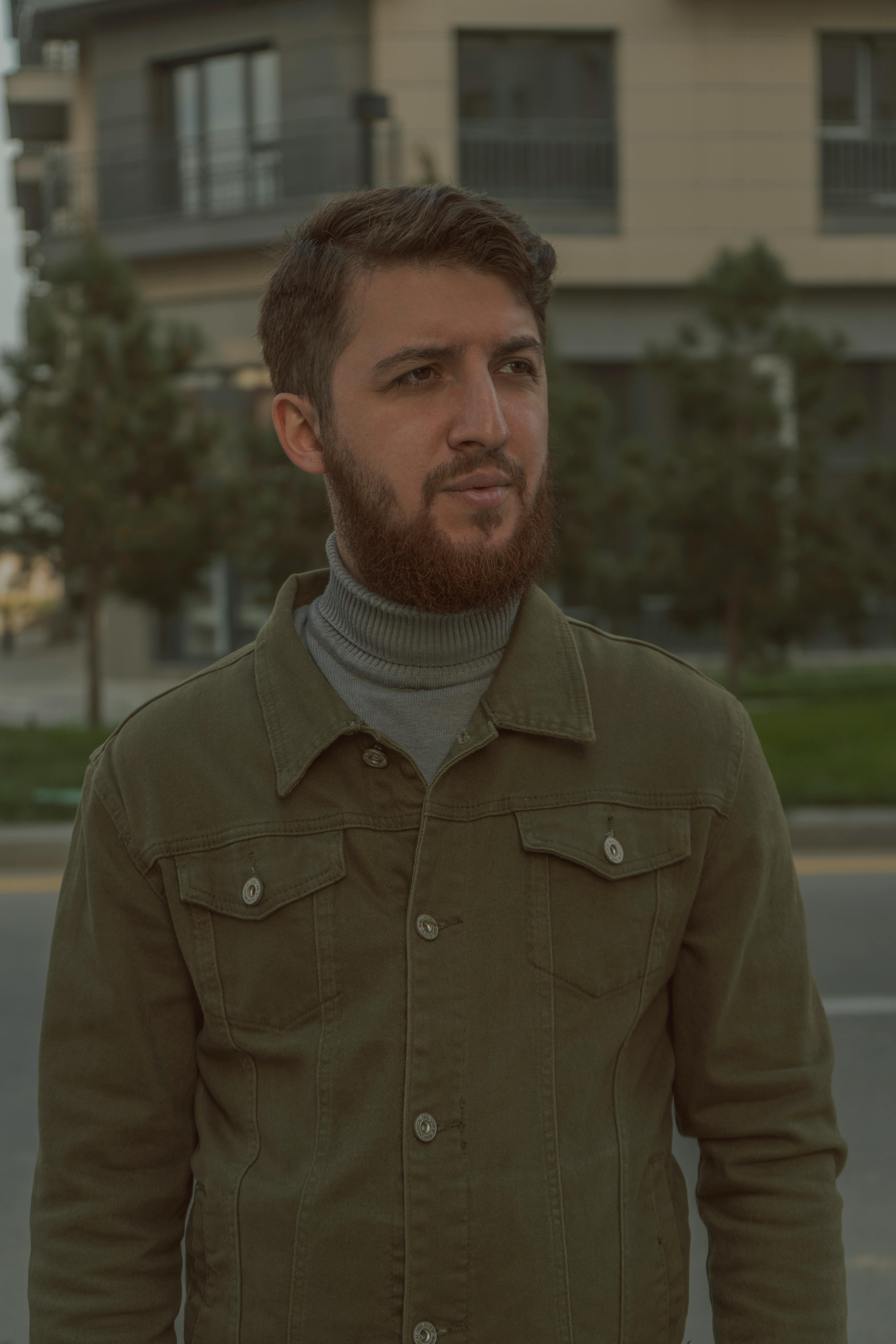 Portrait of Man in Green Jacket · Free Stock Photo
