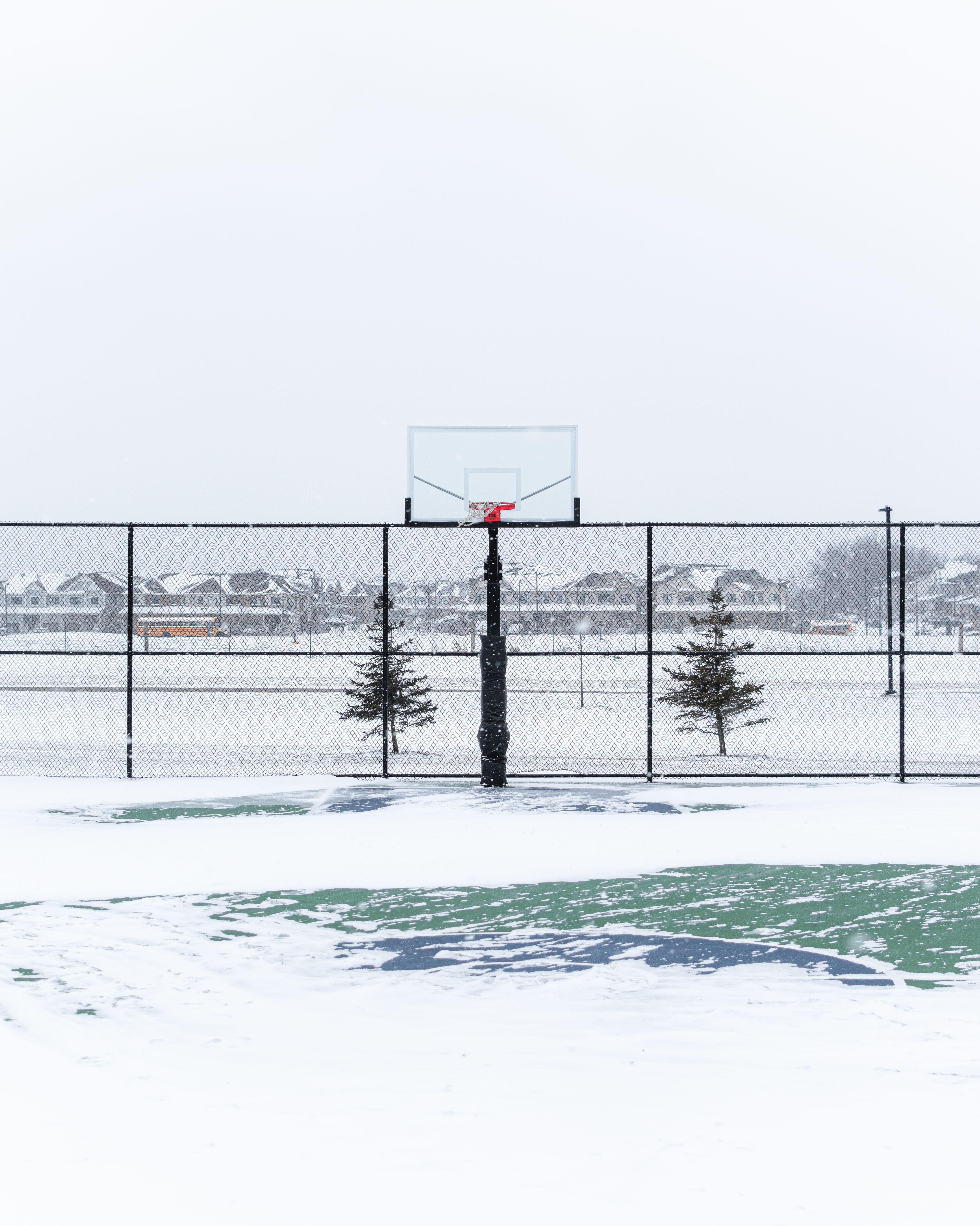 Basketball Field Covered with Snow · Free Stock Photo